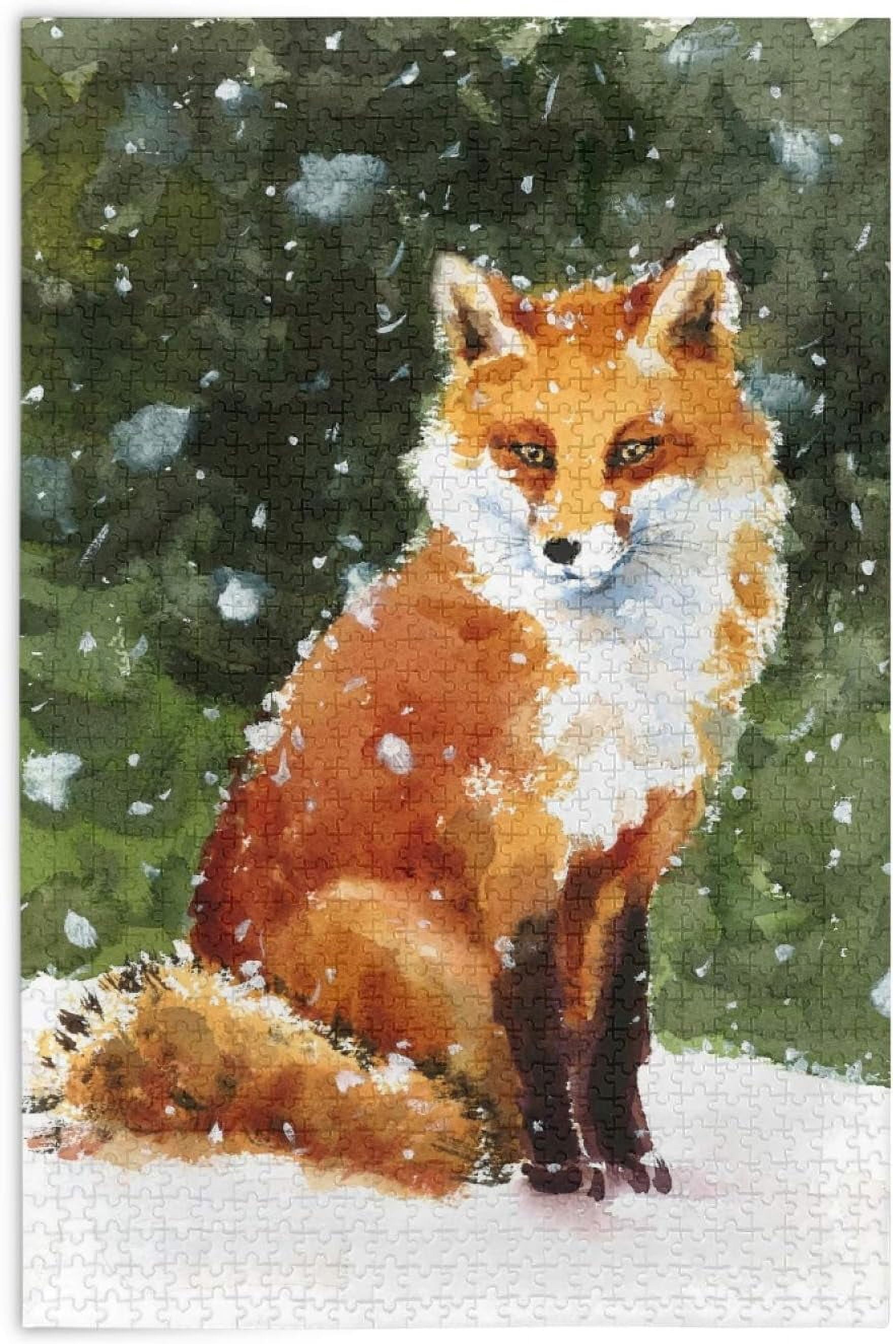 FREEAMG Wild Animal Red Fox Puzzle for Adults 1000 Piece Puzzles Game ...