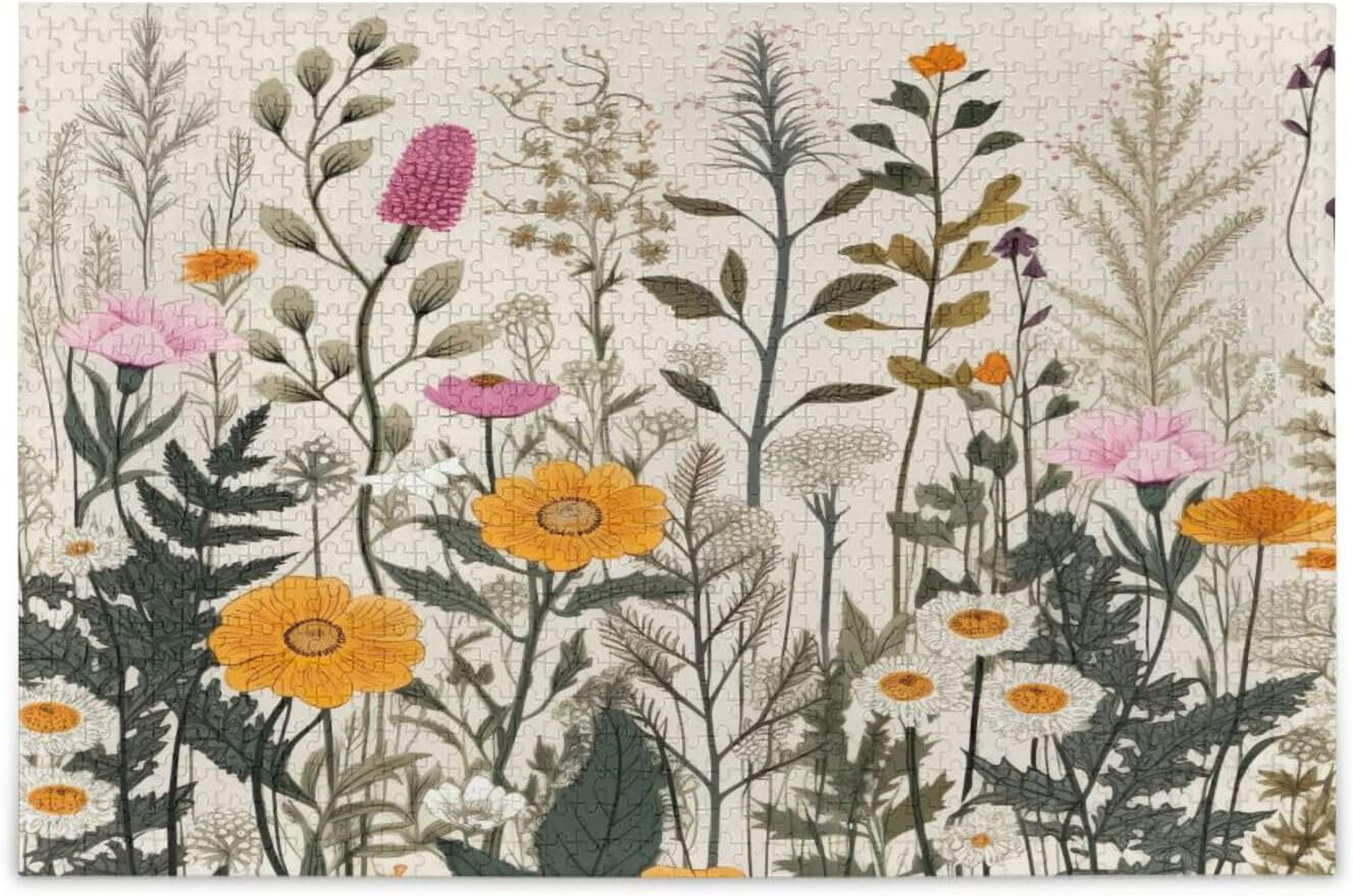 FREEAMG Wild Flower Jigsaw Puzzles for Adults 1000 Pieces,Decompression ...