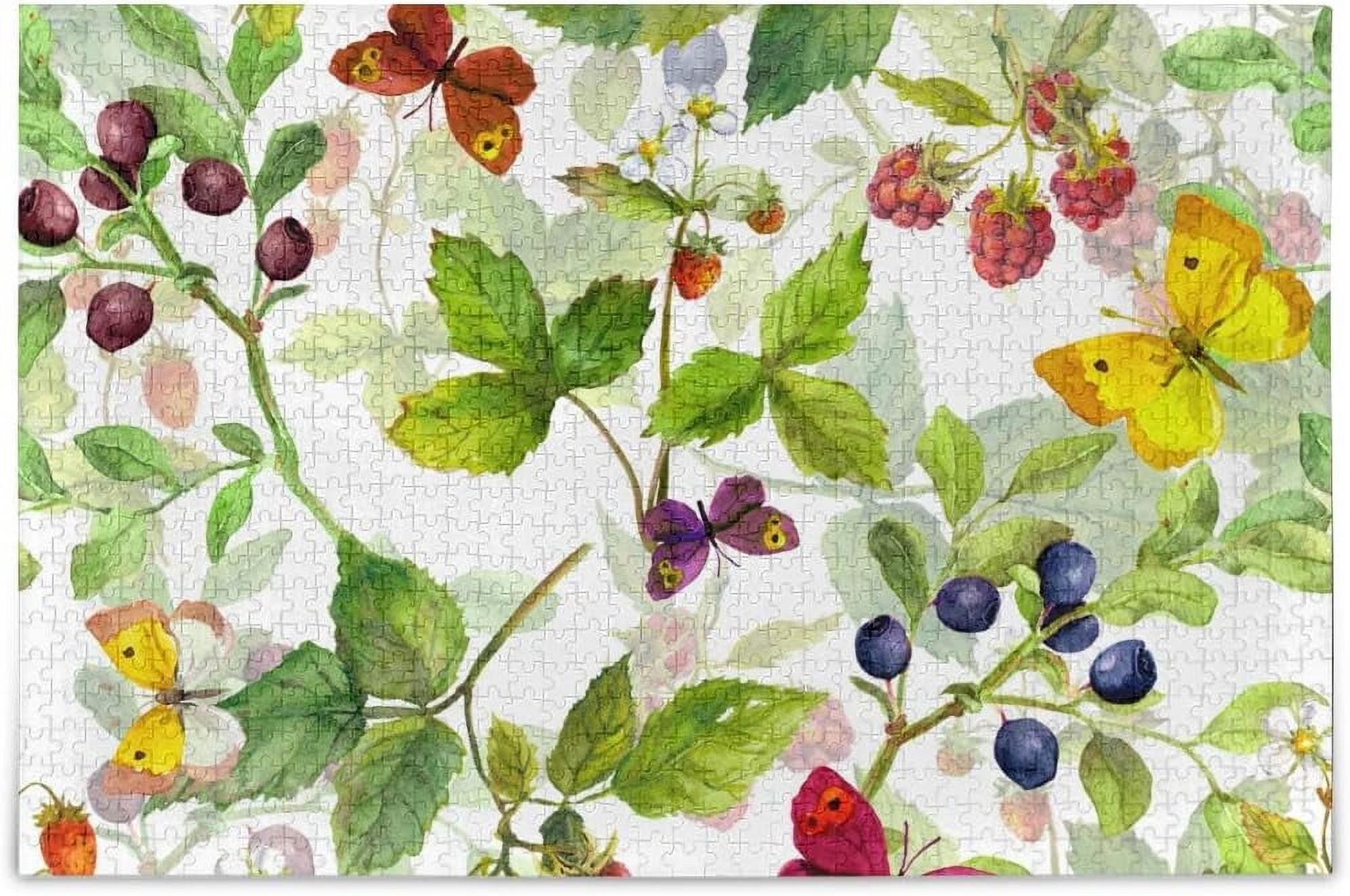 FREEAMG Wild Herb Plant Butterfly Berry Raspberry Strawberry Bilberry ...