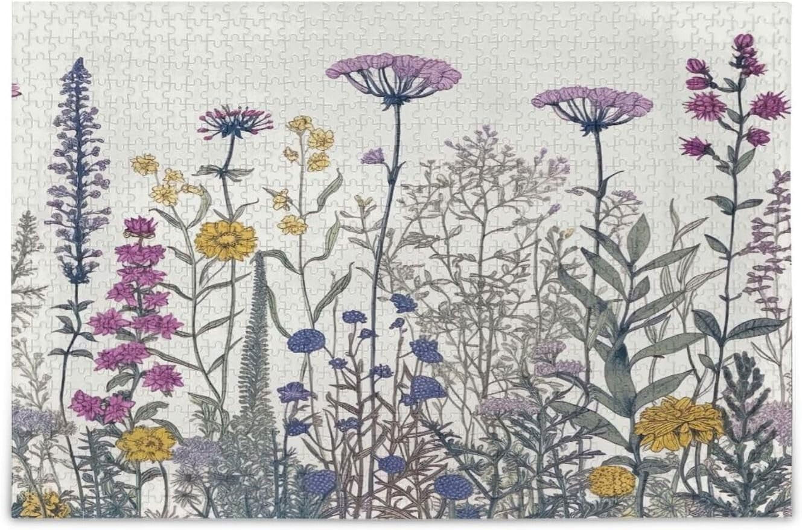 FREEAMG Wildflower Jigsaw Puzzles for Adults 1000 Piece, Puzzles for ...