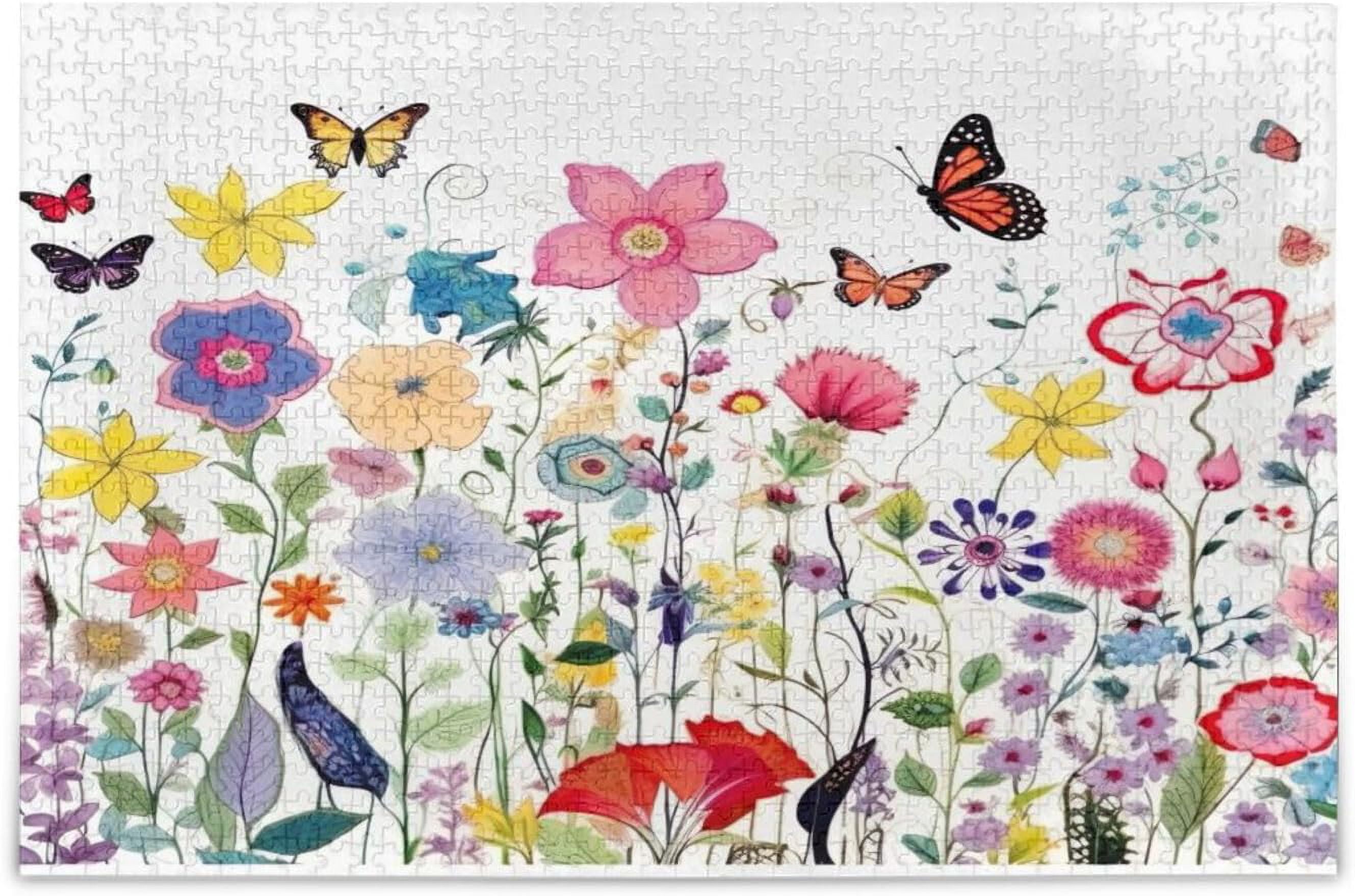 FREEAMG Wildflowers Jigsaw Puzzles for Adults 1000 Piece, Puzzles for ...