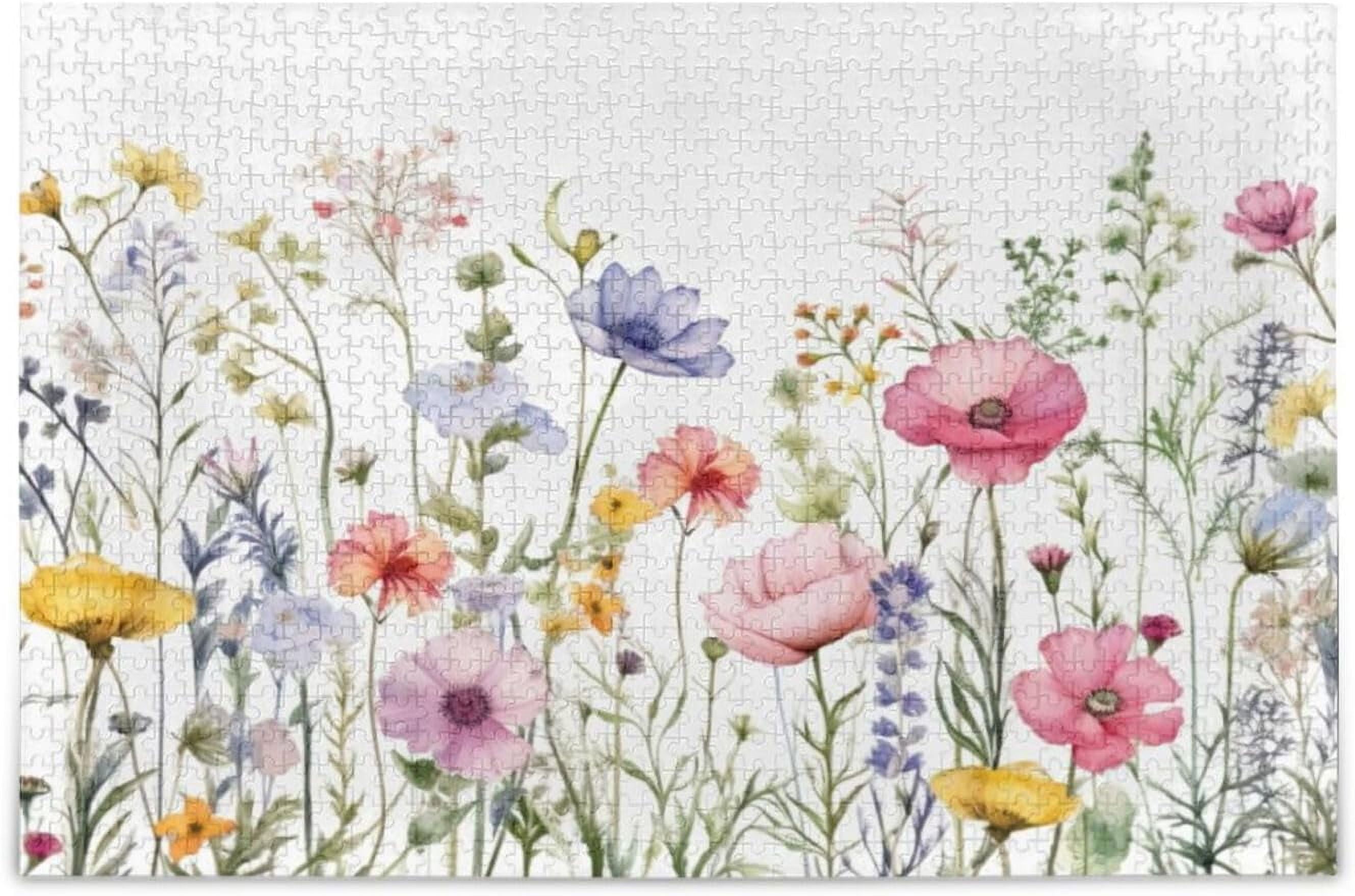 FREEAMG Wildflowers Jigsaw Puzzles for Adults 500 Piece, Puzzles for ...