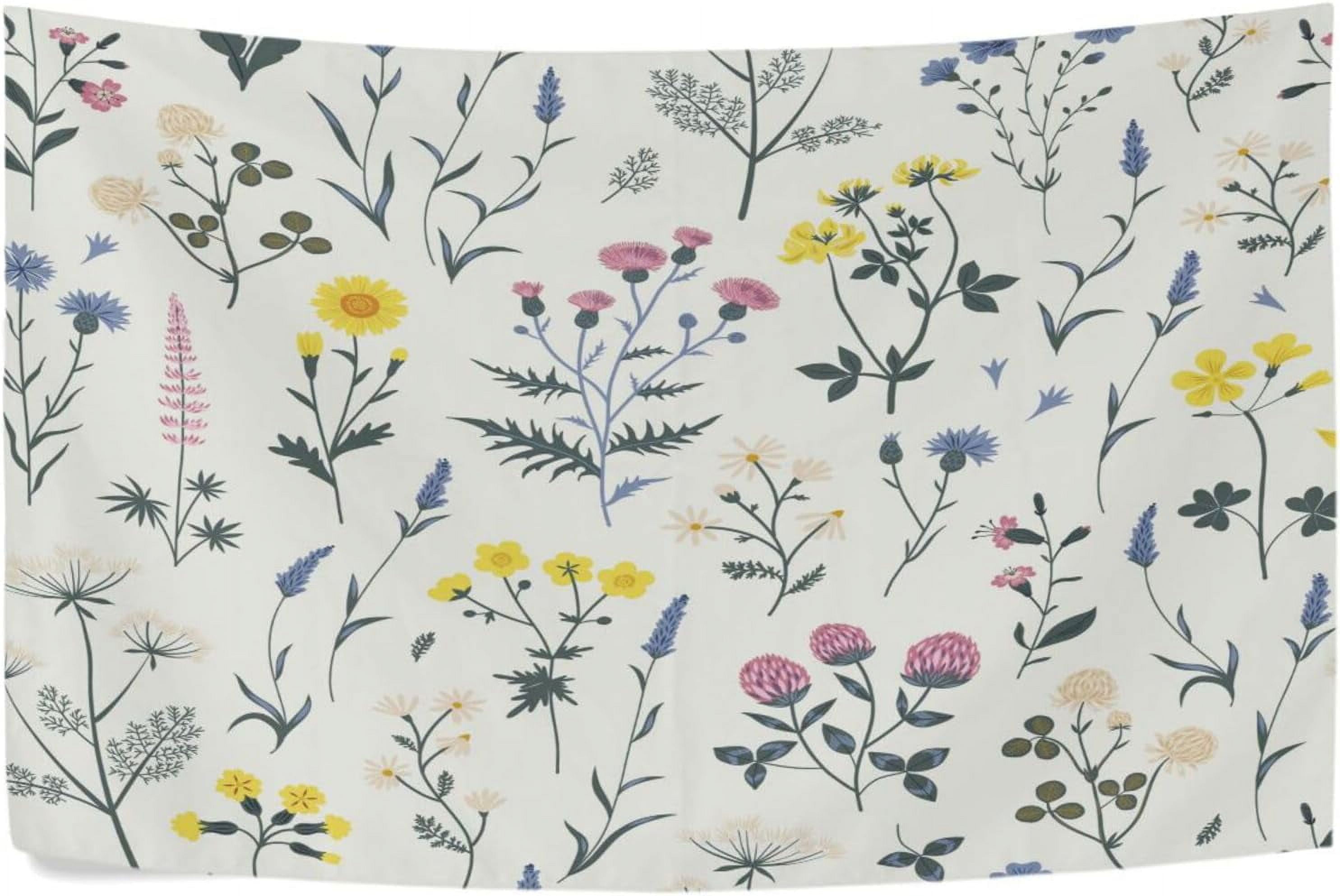 FREEAMG Wildflowers Tapestry Aesthetic Tapestry for Bedroom Colorful ...