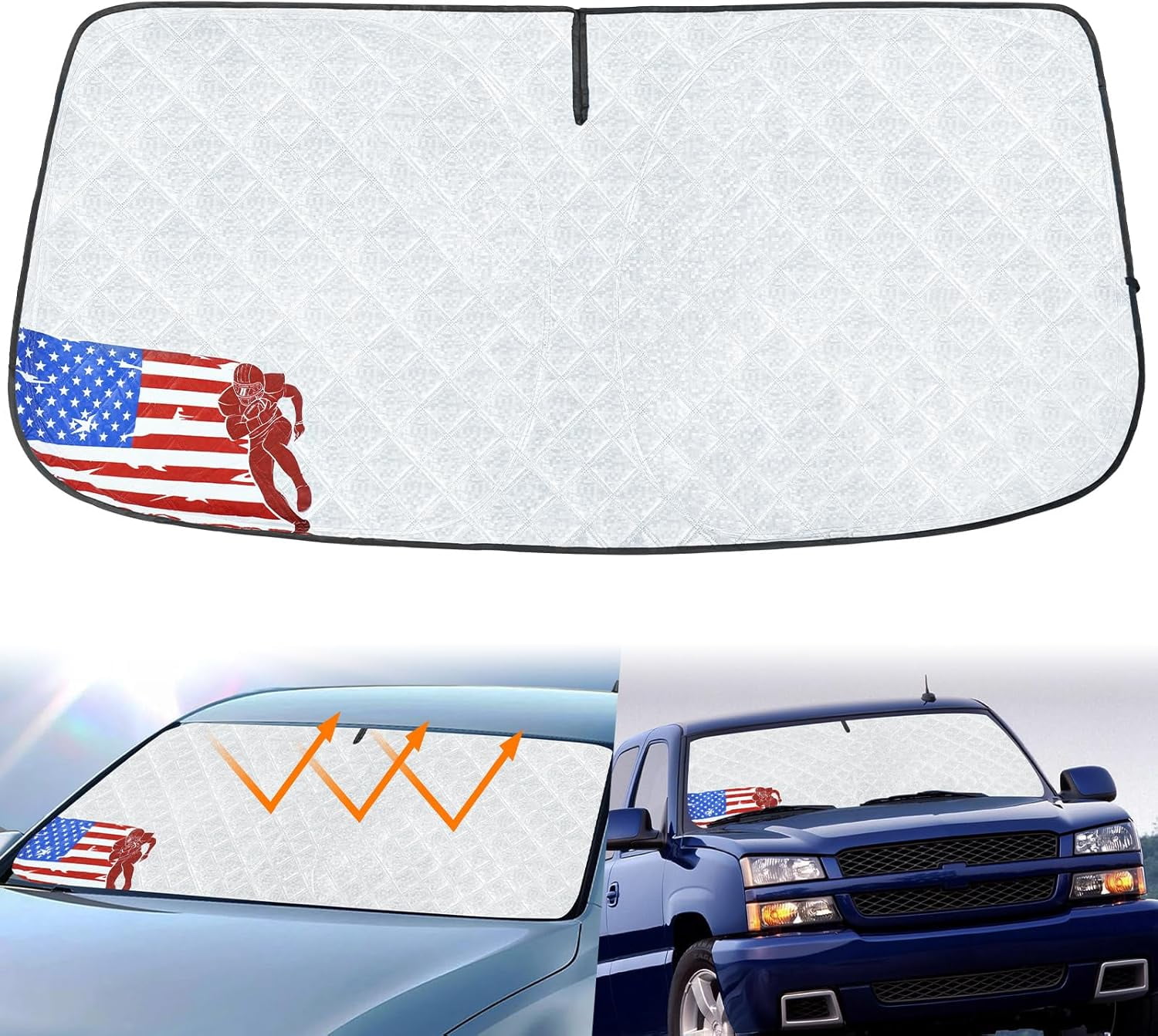 FREEAMG Windshield Sun Shade for 1999-2006 /Chevy Silverado 1500 Truck ...