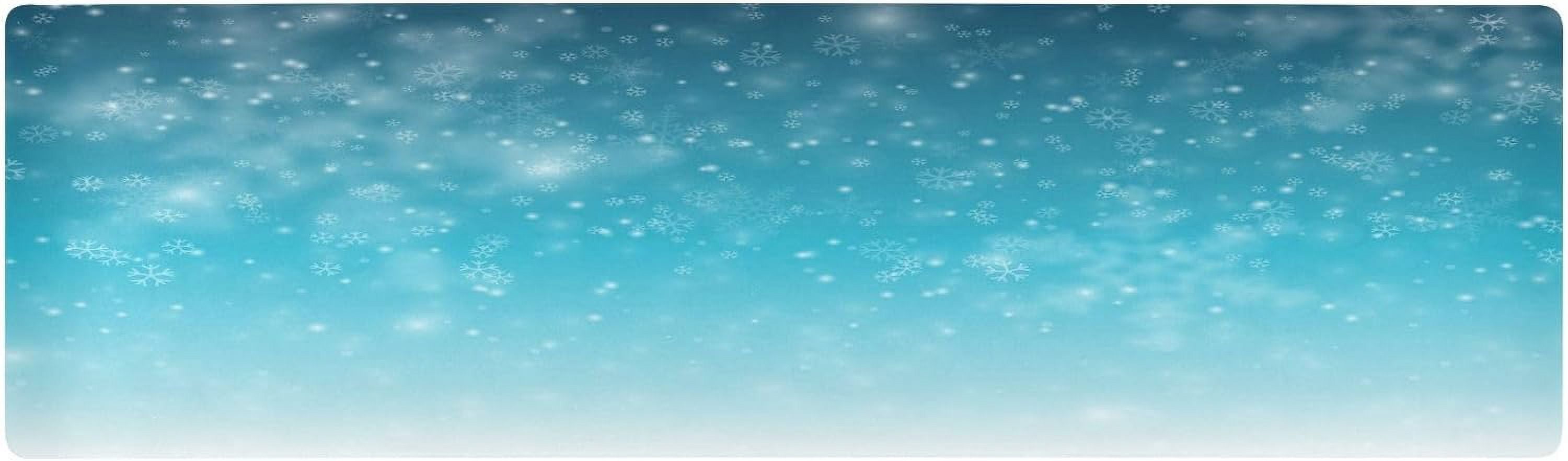 FREEAMG Winter Blue Snowflake Long Trivet Table Runner Non-Slip Heat ...