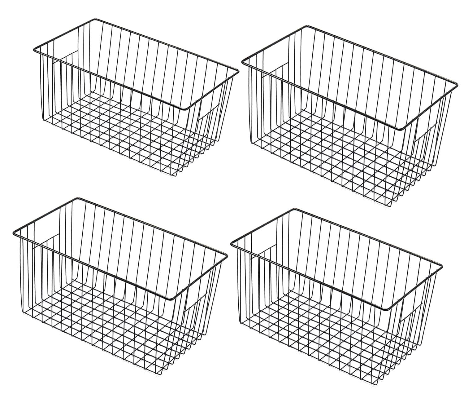 FREEAMG Wire Storage Baskets, Upright Freezer Organizer Bins - 3 Pack ...