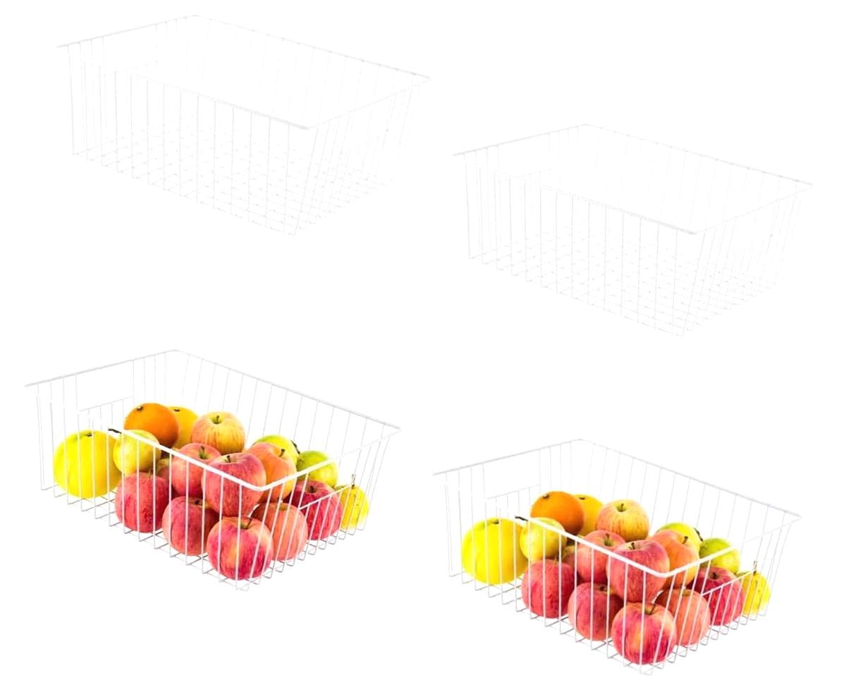 FREEAMG Wire Storage Baskets, Upright Freezer Organizer Bins - 3 Pack ...