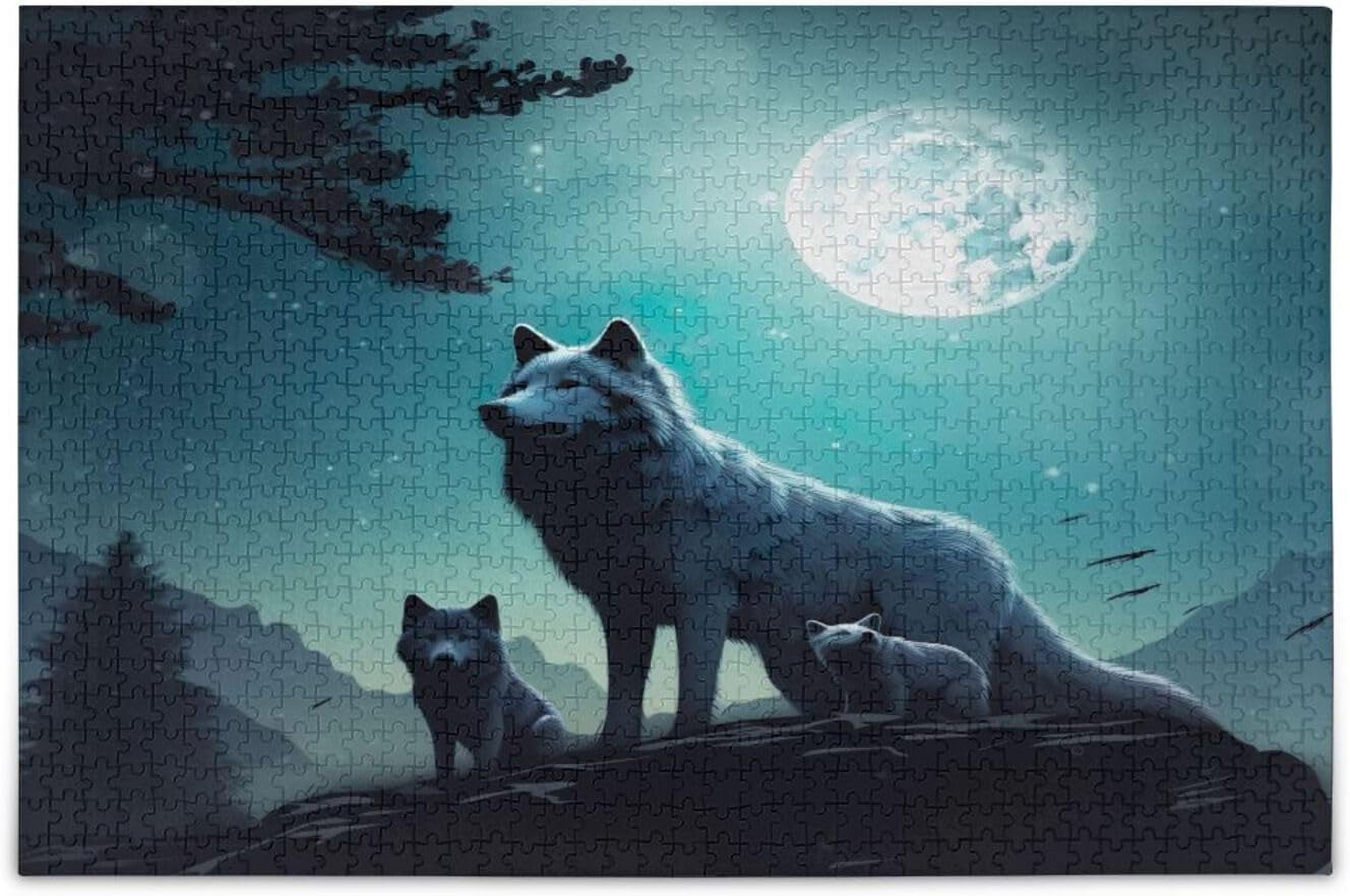 FREEAMG Wolf Jigsaw Puzzles for Adults 500 Pieces,Decompression ...