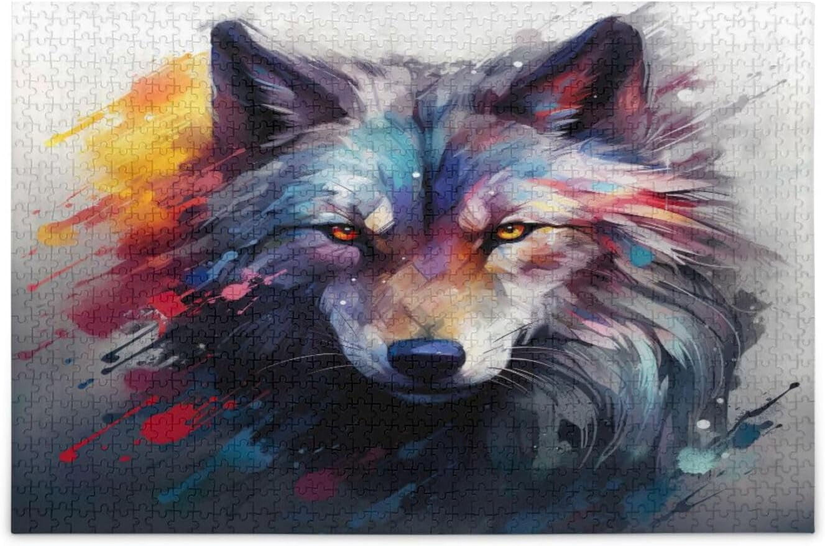 FREEAMG Wolf Jigsaw Puzzles for Adults 500 Pieces,Decompression ...