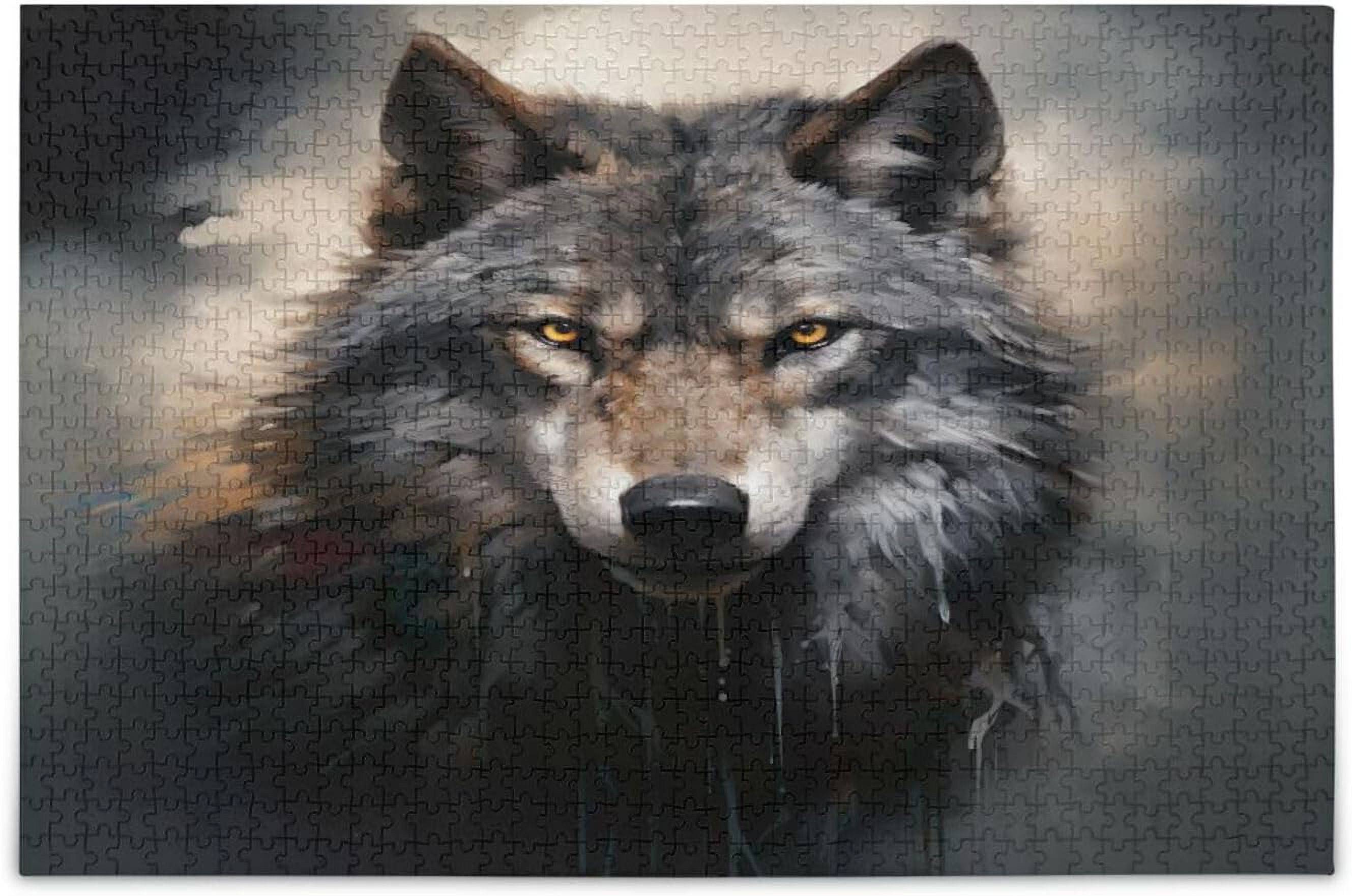 FREEAMG Wolf Jigsaw Puzzles for Adults 500 Pieces,Decompression ...