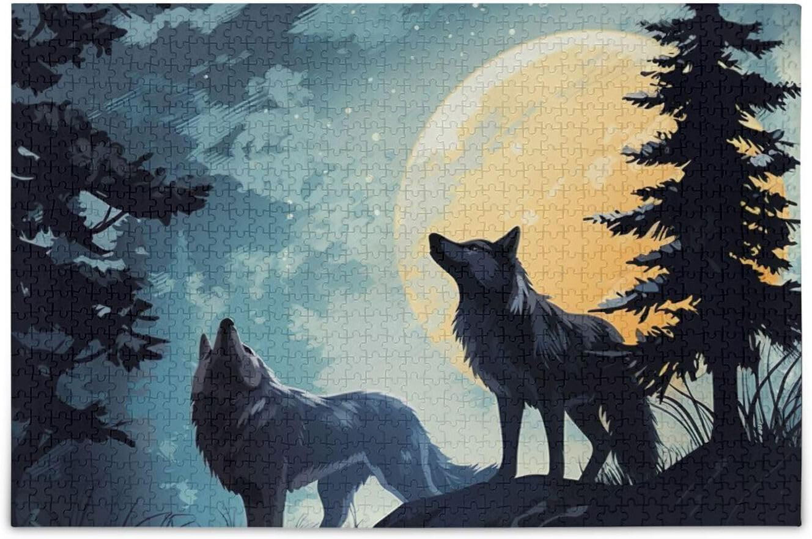 FREEAMG Wolf Wooden Jigsaw Puzzles Intellectual Entertainment ...