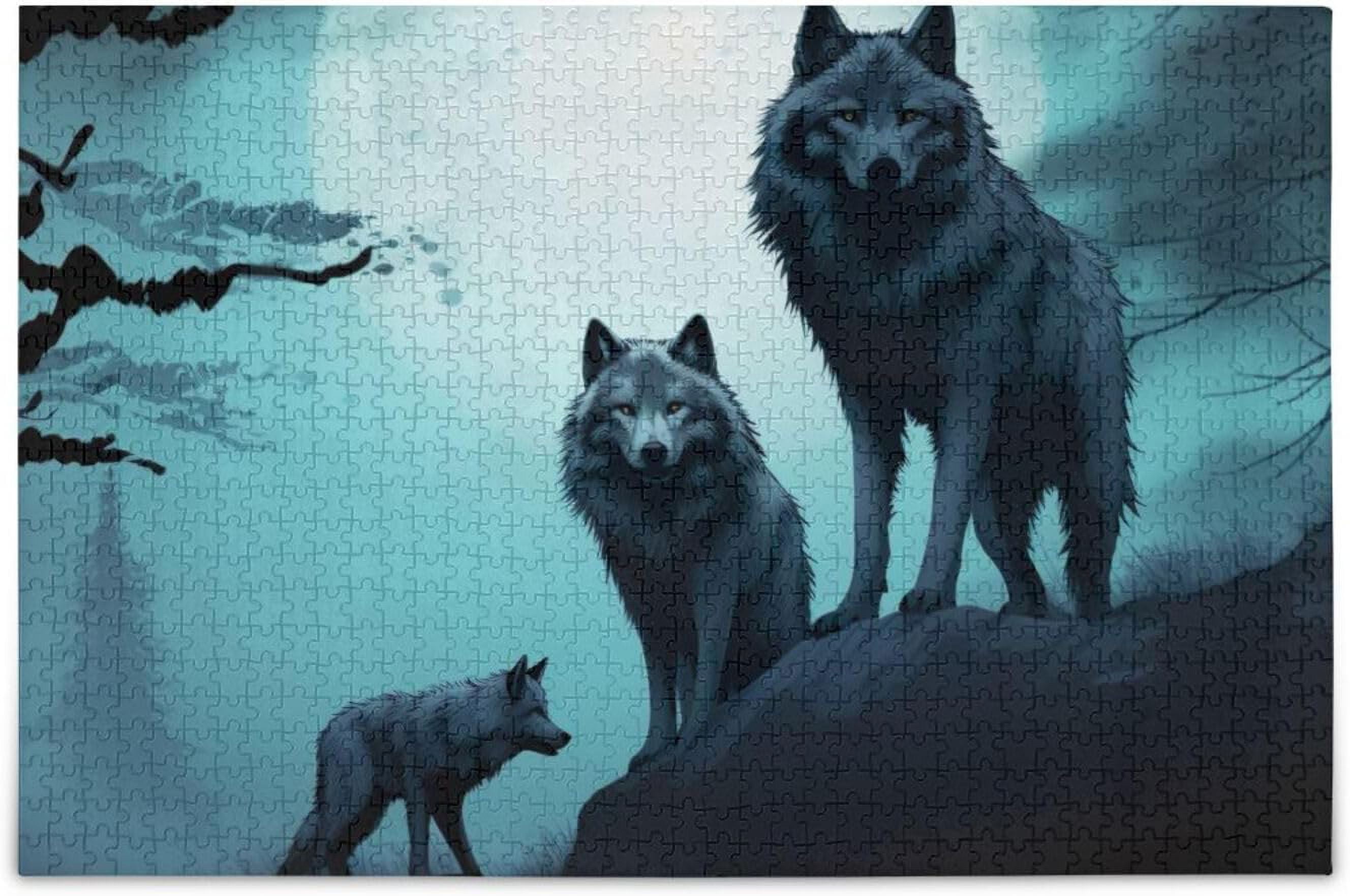 FREEAMG Wolf Wooden Jigsaw Puzzles Intellectual Entertainment ...