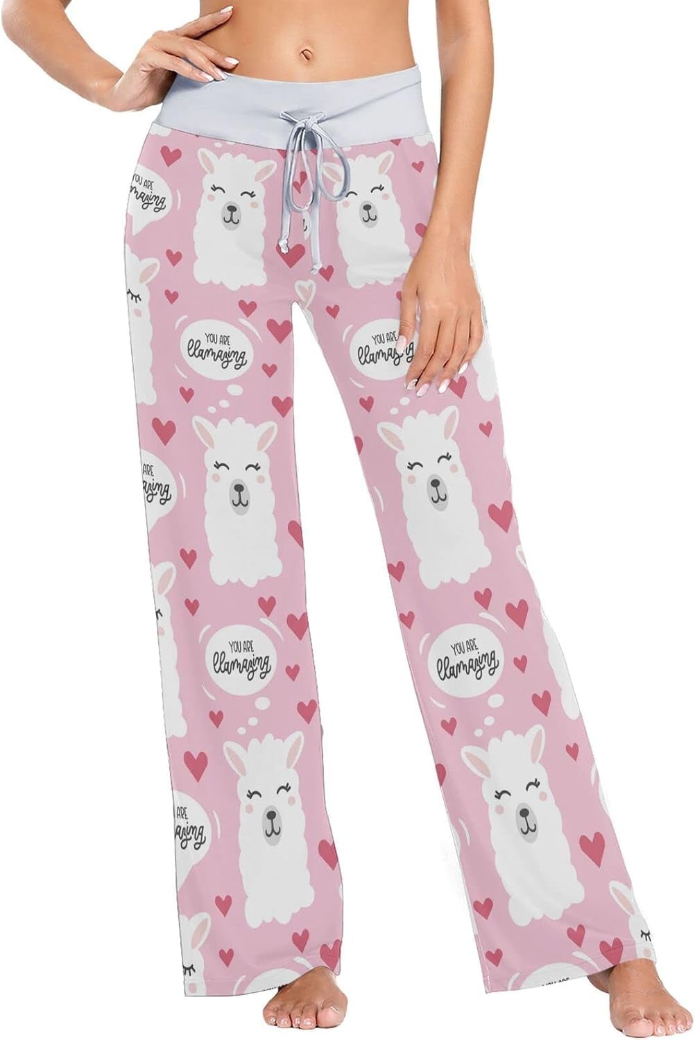 FREEAMG Women Pajama Pants Lounge Pants Long Stretch Comfy Sleepwear ...