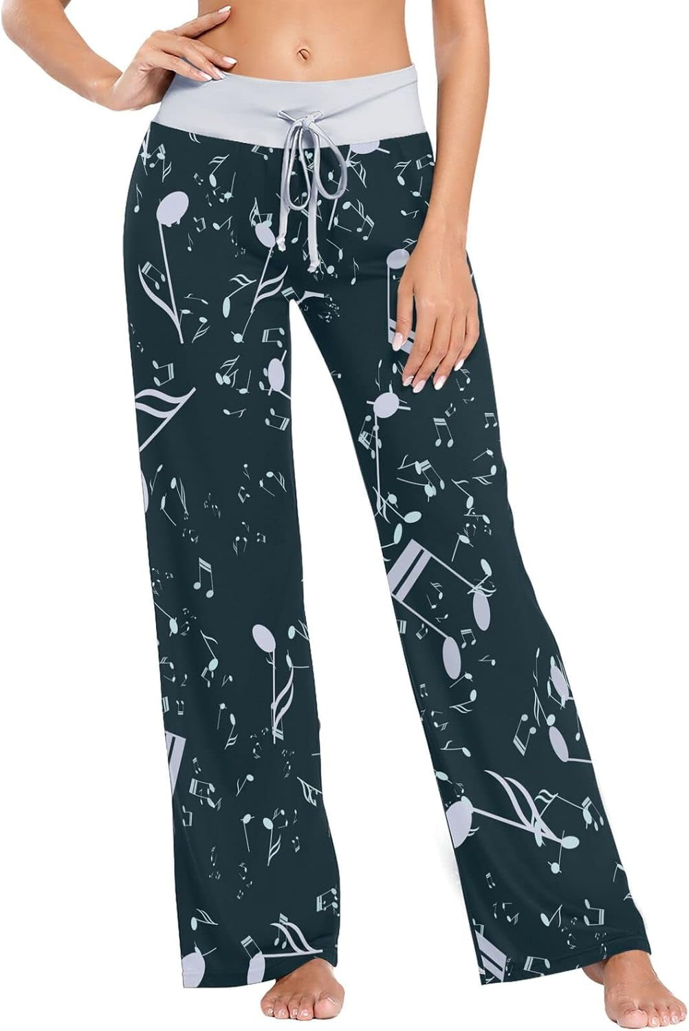 FREEAMG Women Pajama Pants Lounge Pants Long Stretch Comfy Sleepwear ...