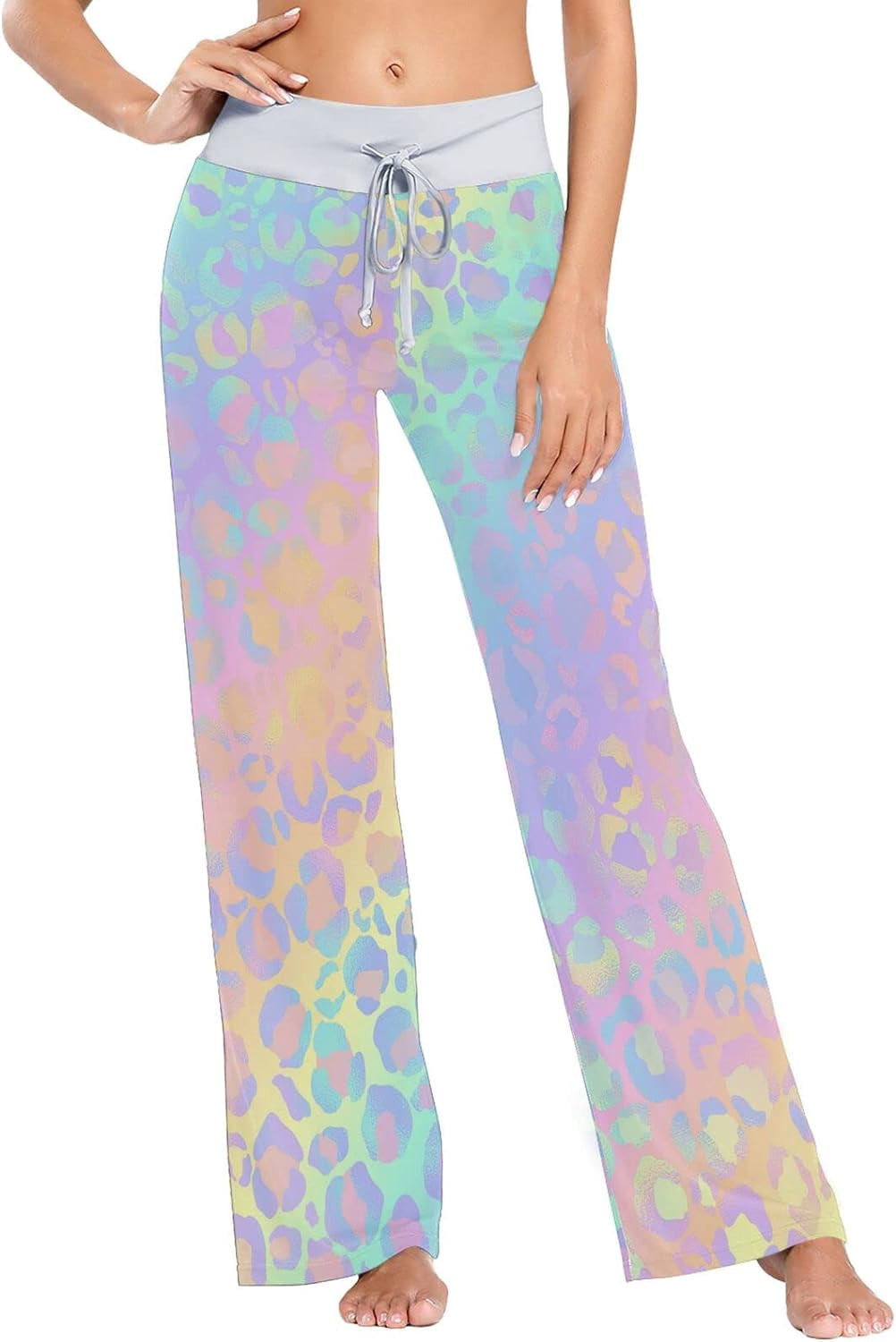 FREEAMG Women Pajama Pants Lounge Pants Long Stretch Comfy Sleepwear ...