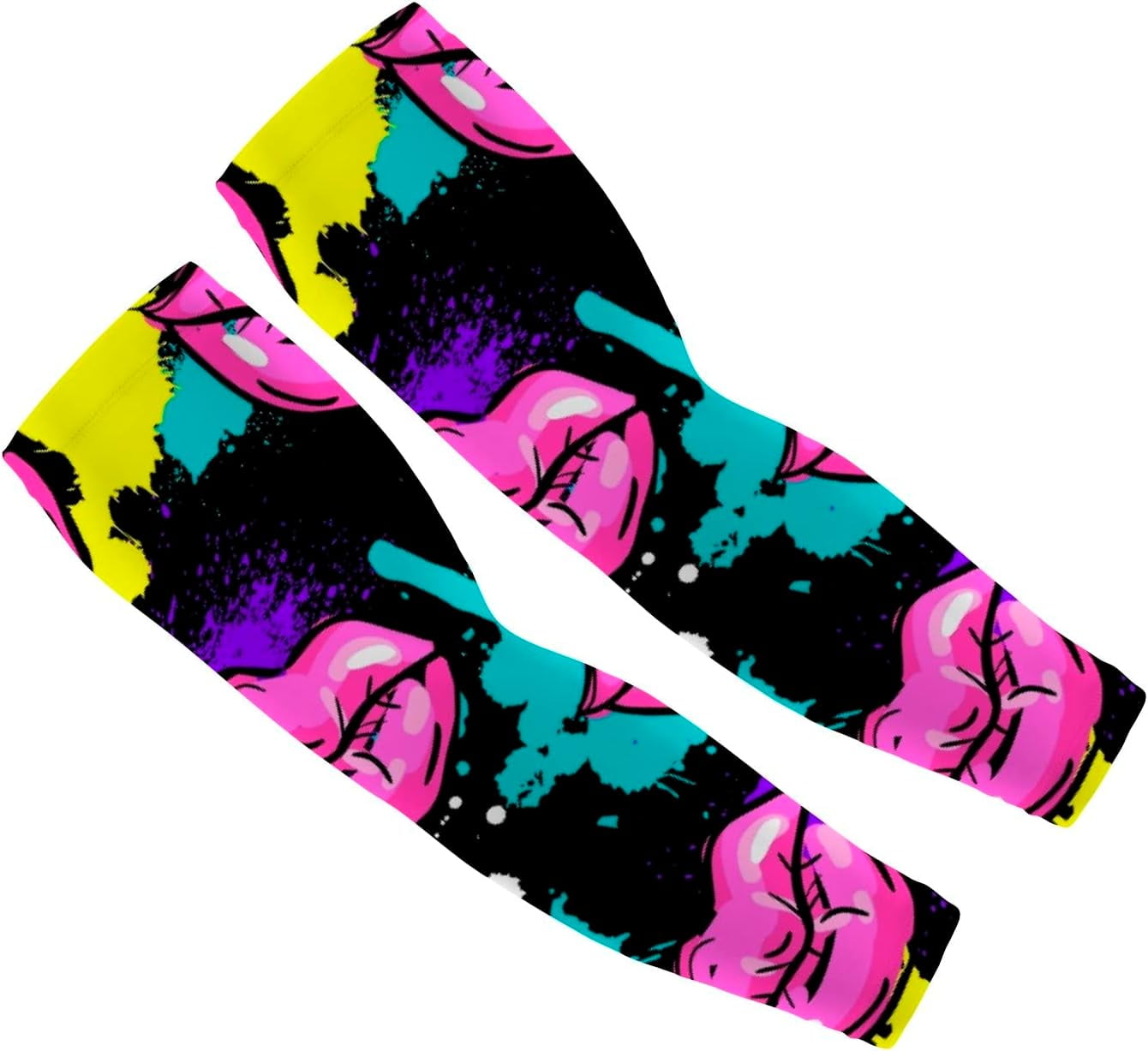 FREEAMG Women UV Sun Protection Arm Sleeves Cooling Sleeves Arm Cover ...