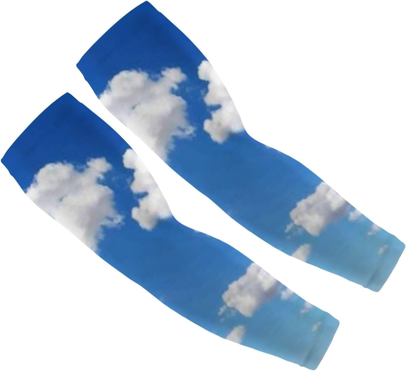 FREEAMG Women UV Sun Protection Arm Sleeves, Cooling Sleeves Blue Sky ...