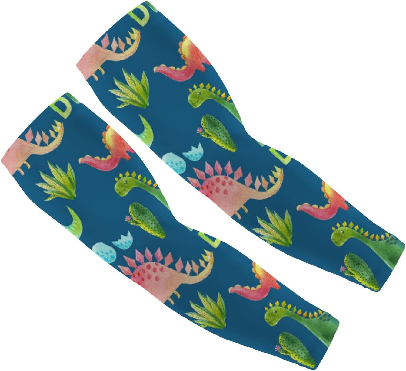 FREEAMG Women UV Sun Protection Arm Sleeves, Cooling Sleeves Cartoon ...