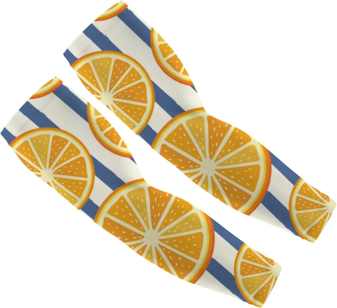 FREEAMG Women UV Sun Protection Arm Sleeves, Cooling Sleeves Orange ...