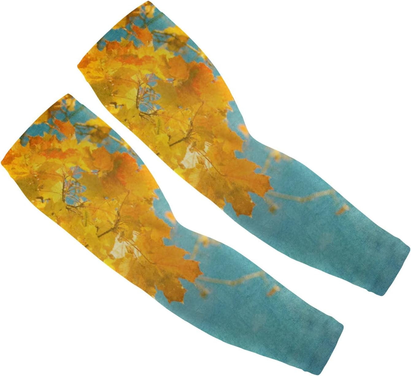 FREEAMG Women UV Sun Protection Arm Sleeves, Cooling Sleeves Watercolor ...