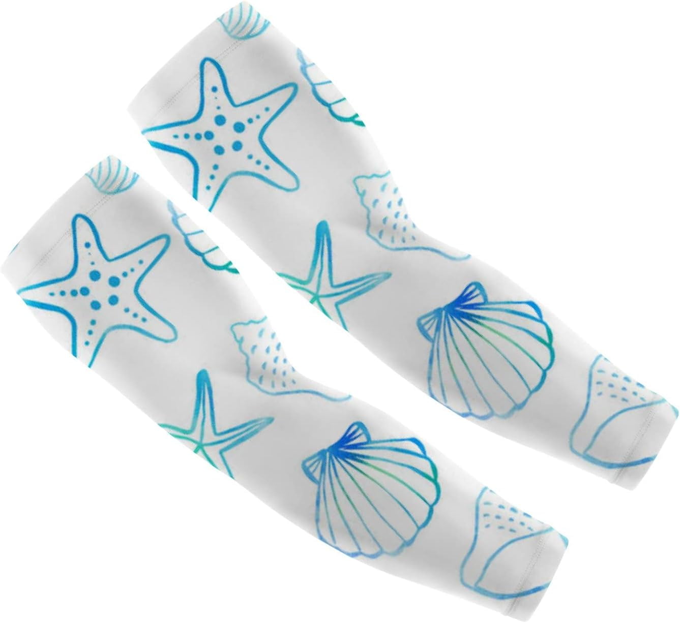 FREEAMG Women UV Sun Protection Arm Sleeves, Cooling Sleeves Watercolor ...