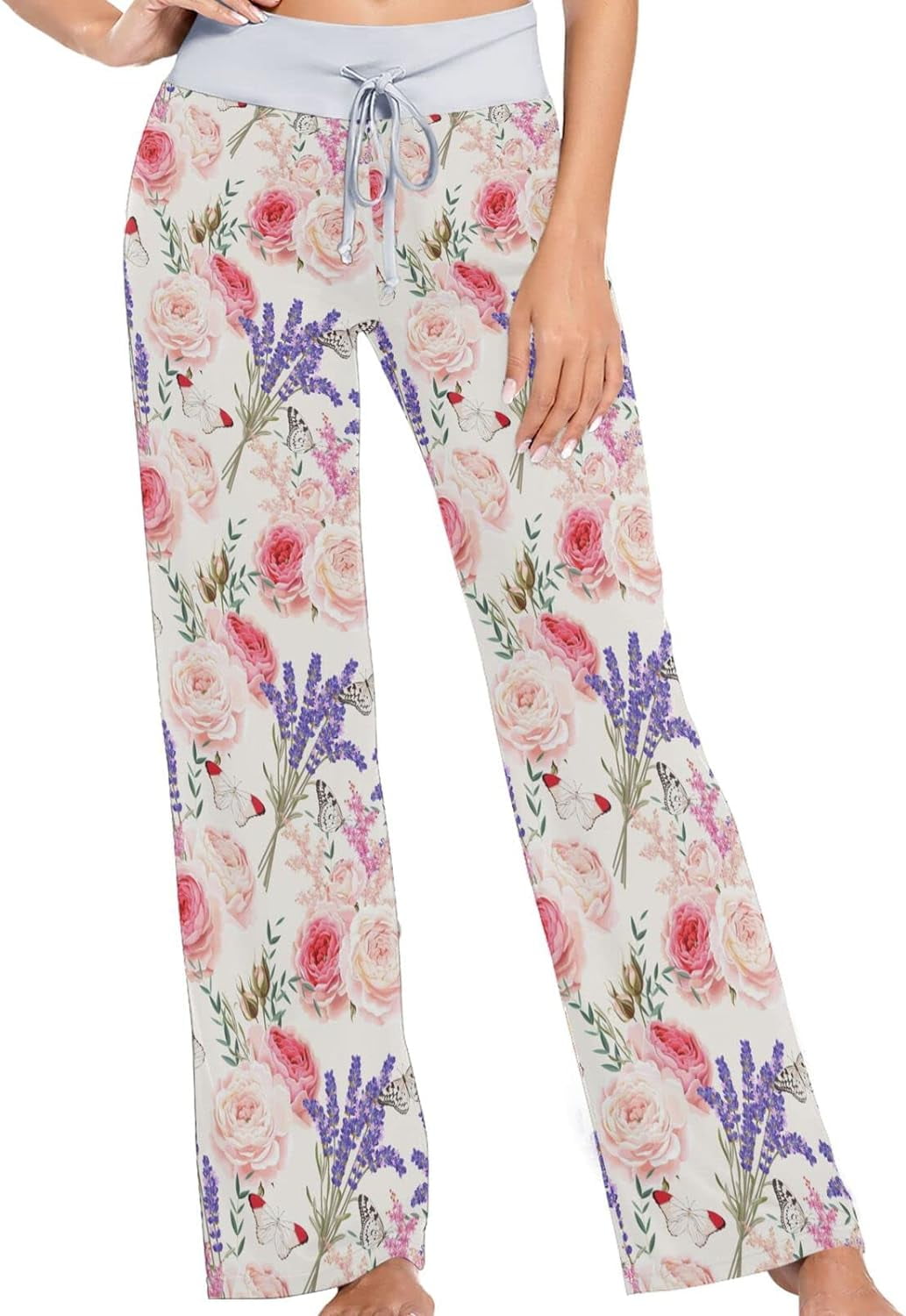 FREEAMG Womens Comfy Drawstring Lounge Pajama Pants Sleepwear Bottom ...