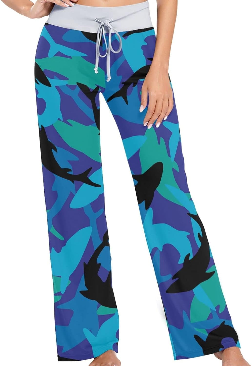 FREEAMG Womens Foal Comfy Drawstring Lounge Pajama Pants High-Waist ...