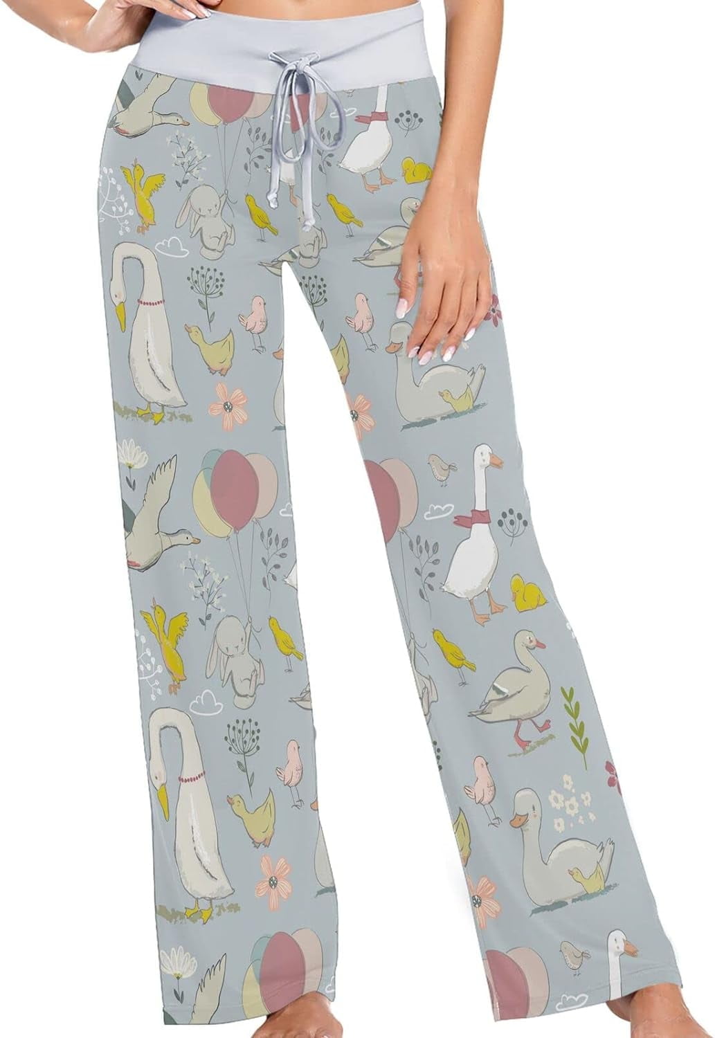 FREEAMG Womens Foal Comfy Drawstring Lounge Pajama Pants High-Waist ...