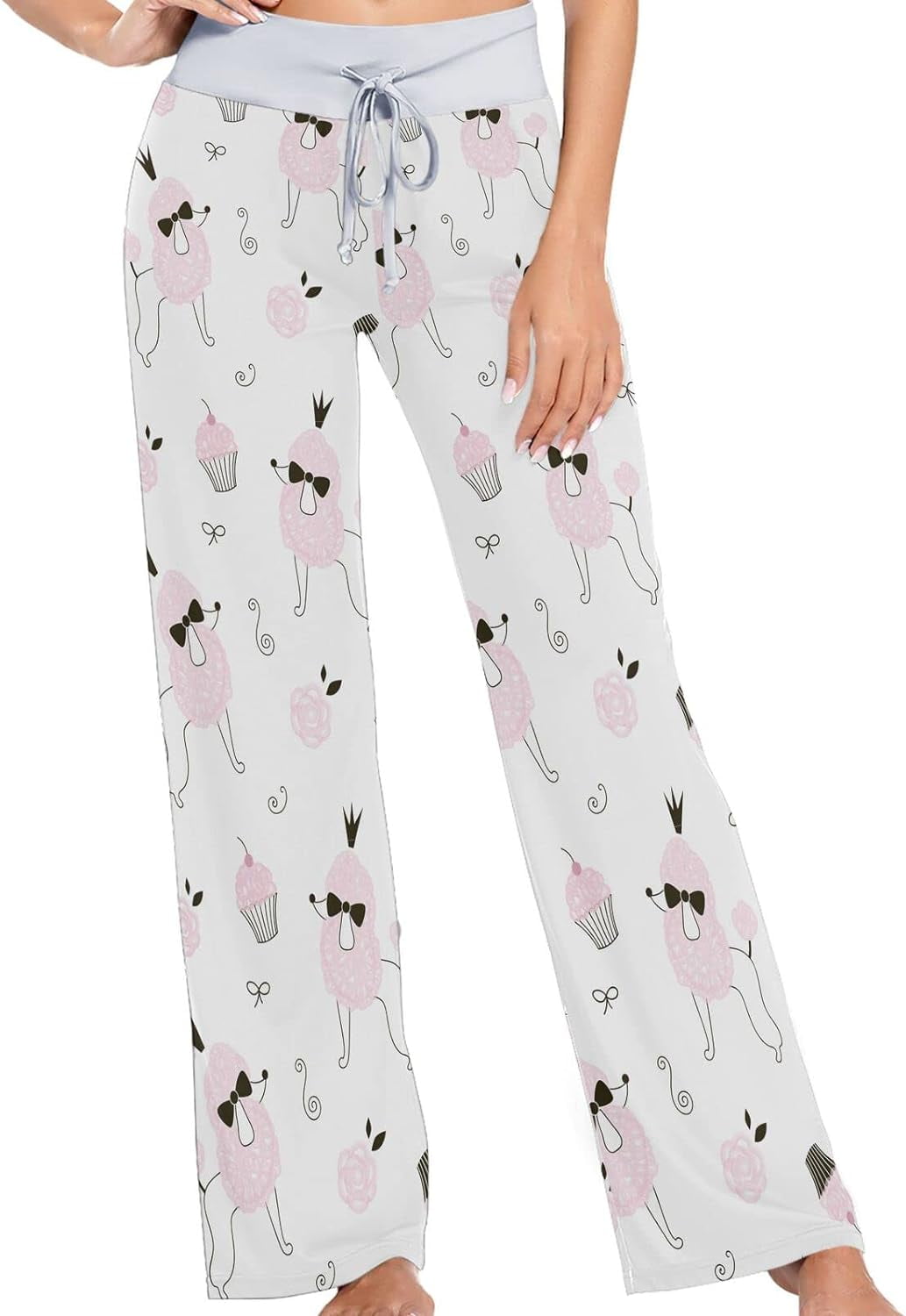 FREEAMG Womens Foal Comfy Drawstring Lounge Pajama Pants High-Waist ...