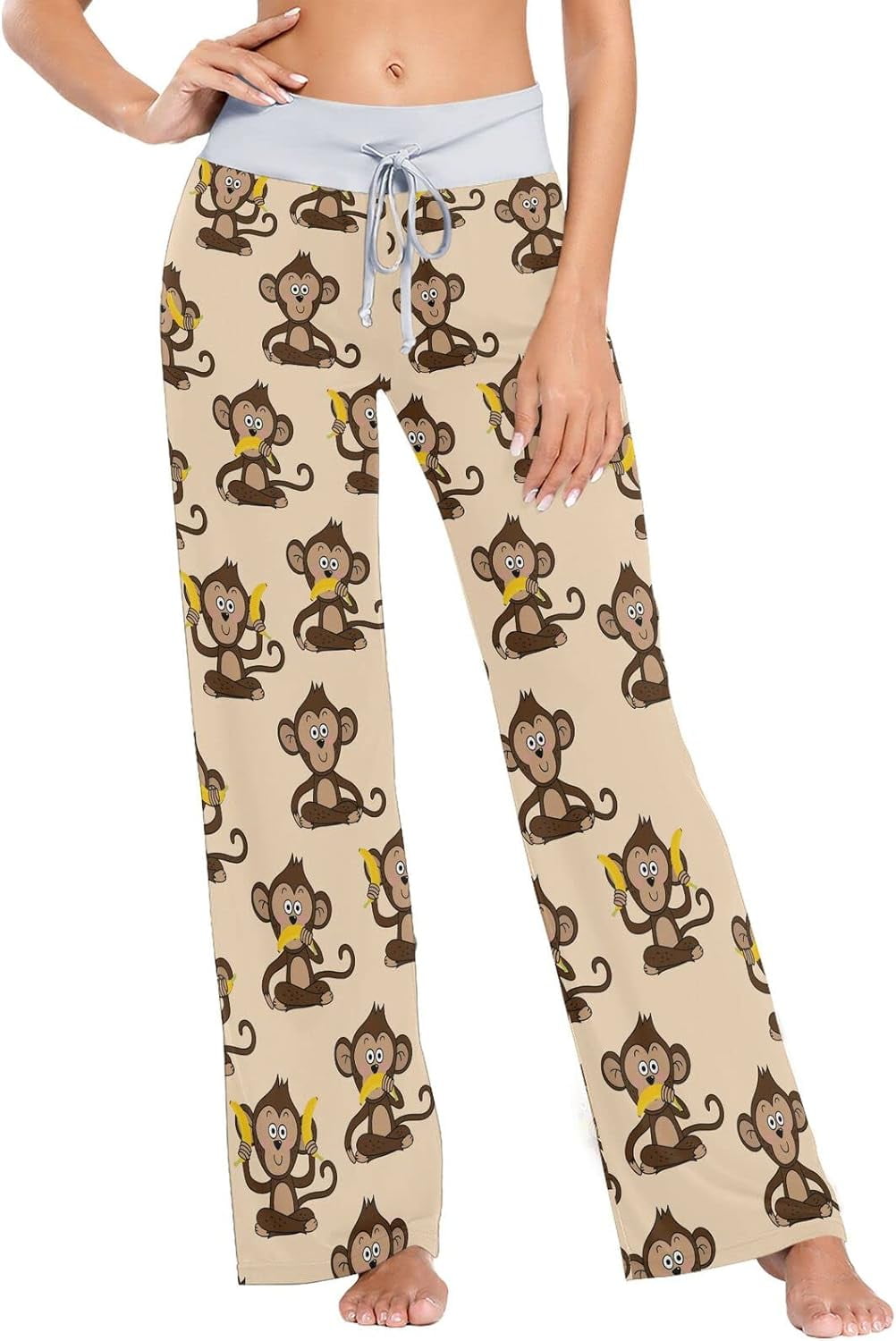 FREEAMG Womens Foal Comfy Drawstring Lounge Pajama Pants High-Waist ...