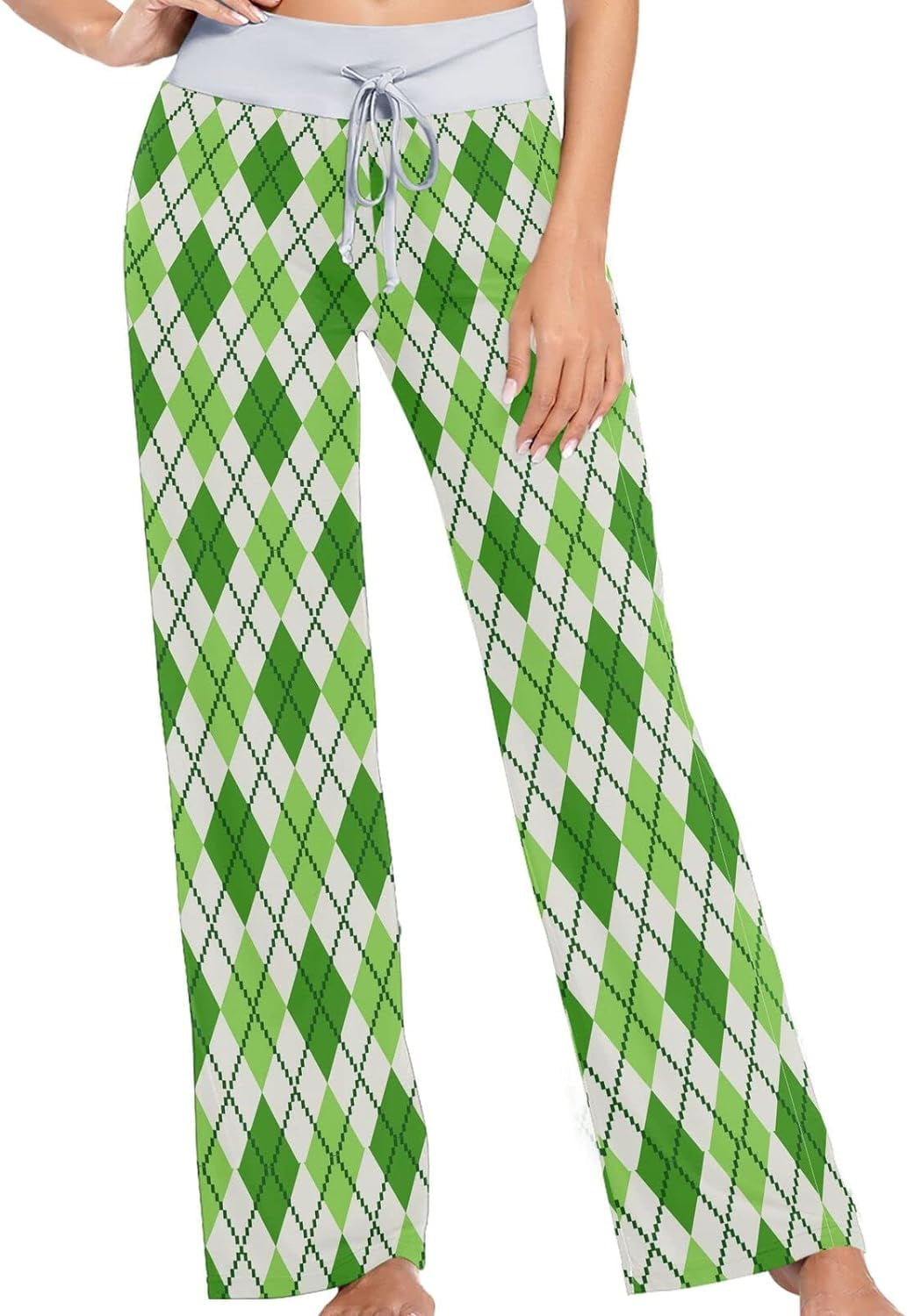 FREEAMG Womens Soft Lounge Pajama Pants St. Patrick's Day Diamond ...