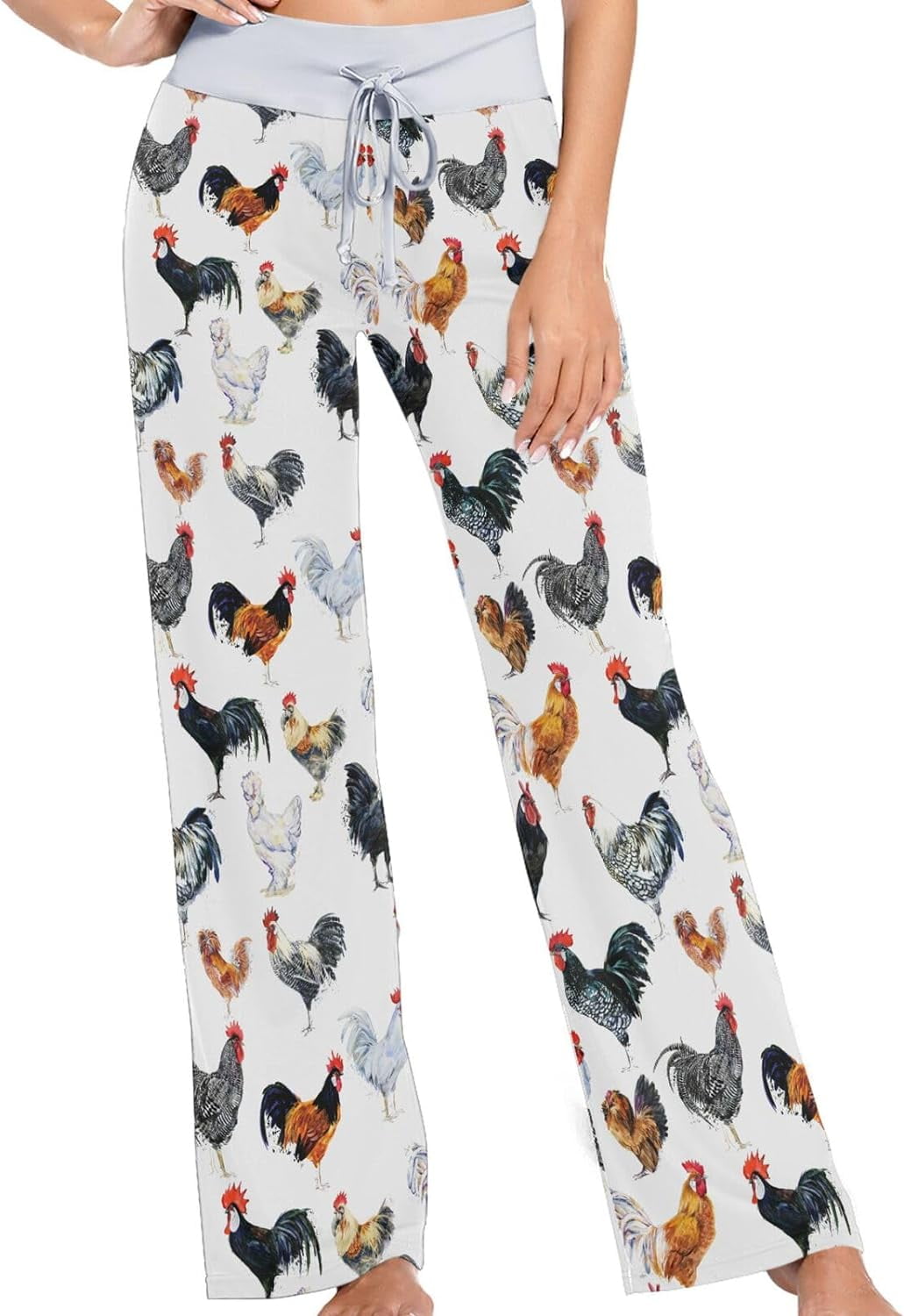 FREEAMG Womens Trendy Patterned Comfy Drawstring Lounge Pajama Pants ...