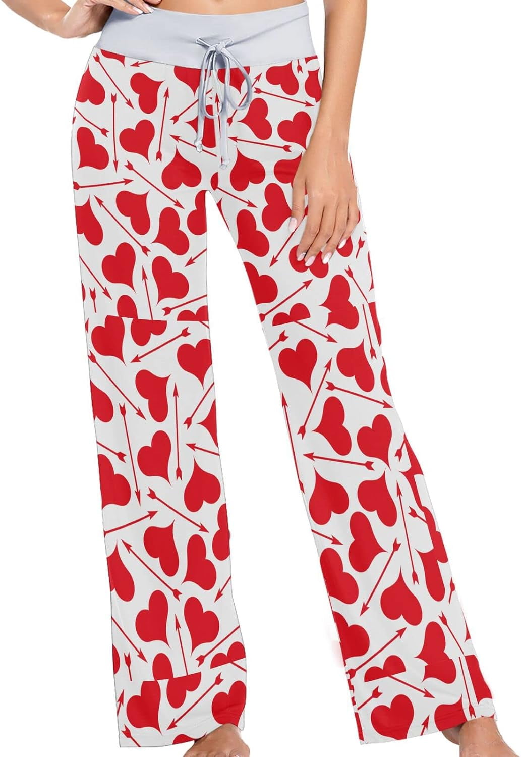 FREEAMG Womens Trendy Patterned Comfy Drawstring Lounge Pajama Pants ...