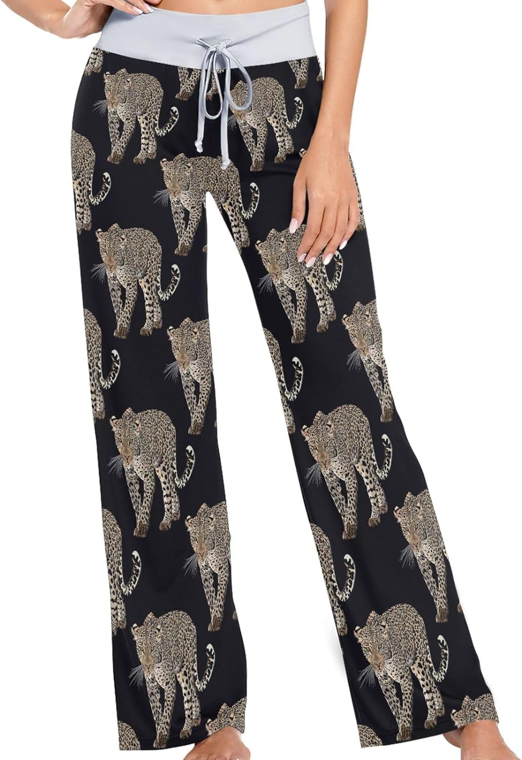 FREEAMG Womens Trendy Patterned Comfy Drawstring Lounge Pajama Pants ...