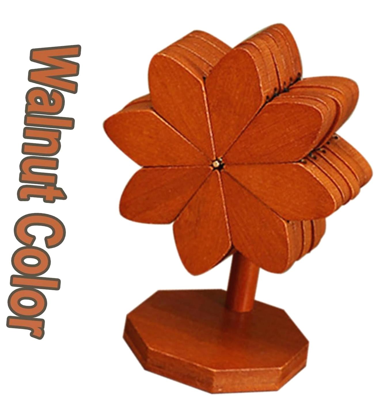 FREEAMG Wooden Trivet Collection of 5 - Heatproof Reversible Coasters for Hot Cookware, Natural ...