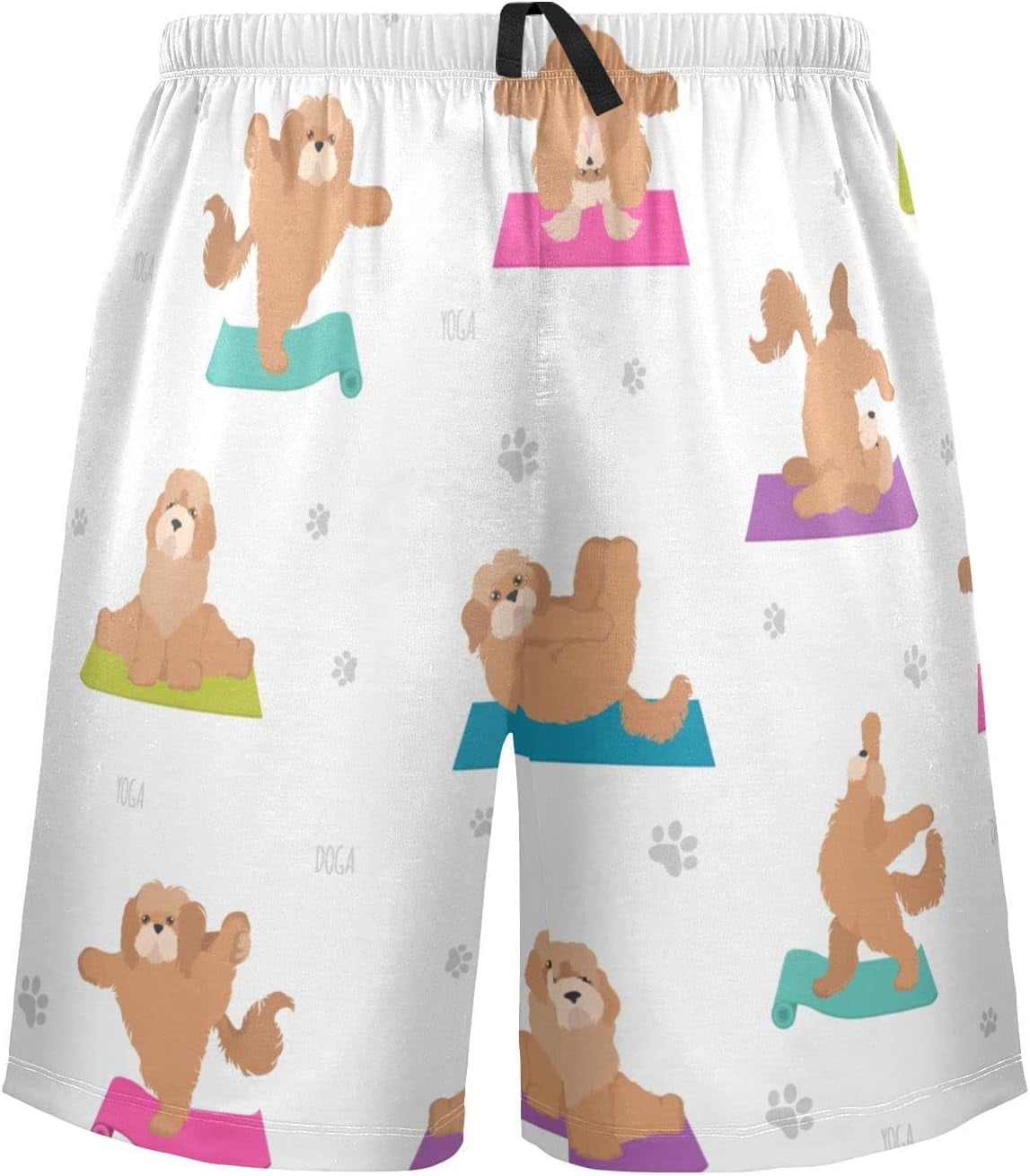 FREEAMG Yoga Cockapoo Dog Pattern Men's Pajama Pants Shorts Sleepwear ...