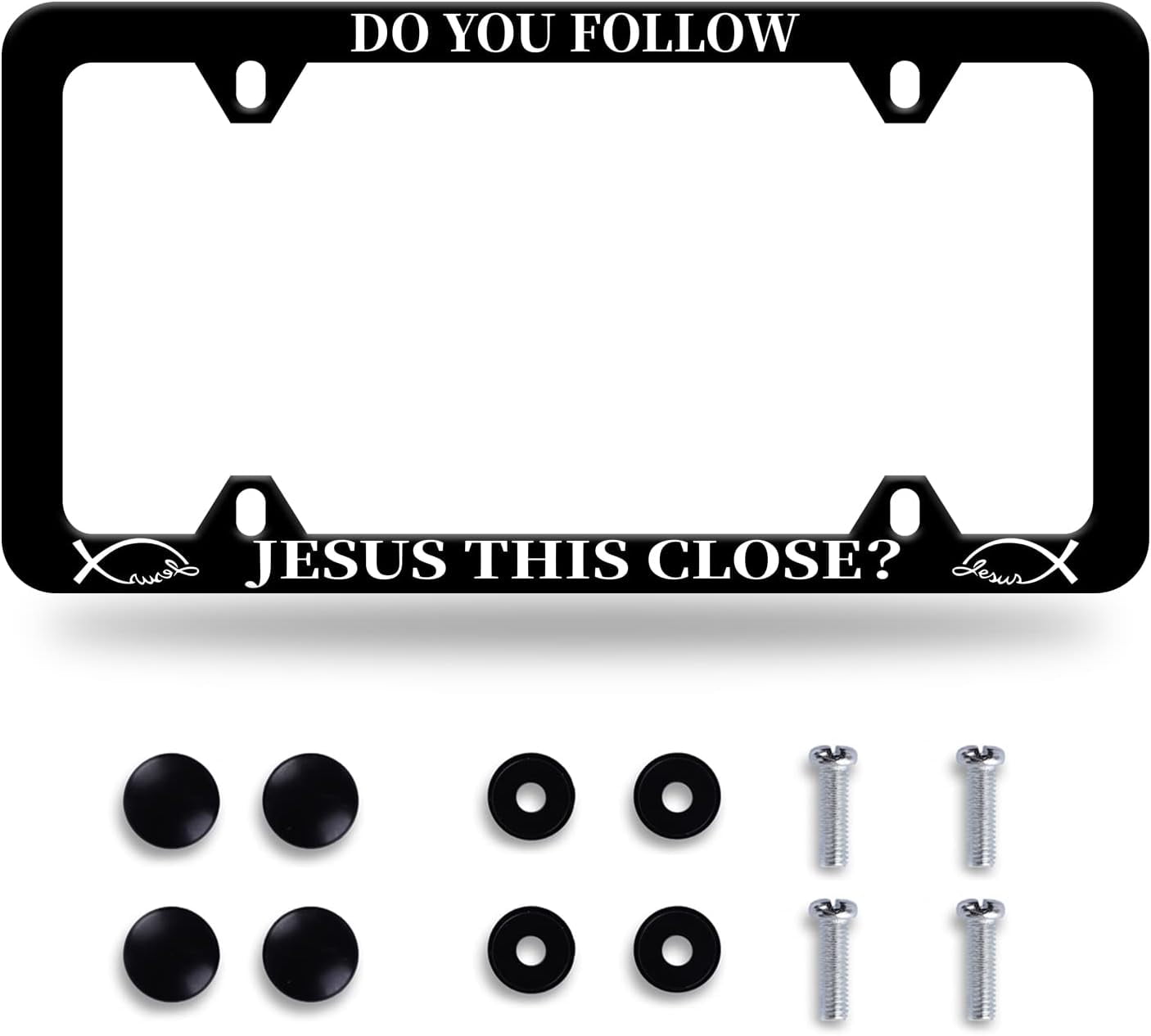 FREEAMG Do You Follow Close License Plate Frame Funny Religion License ...