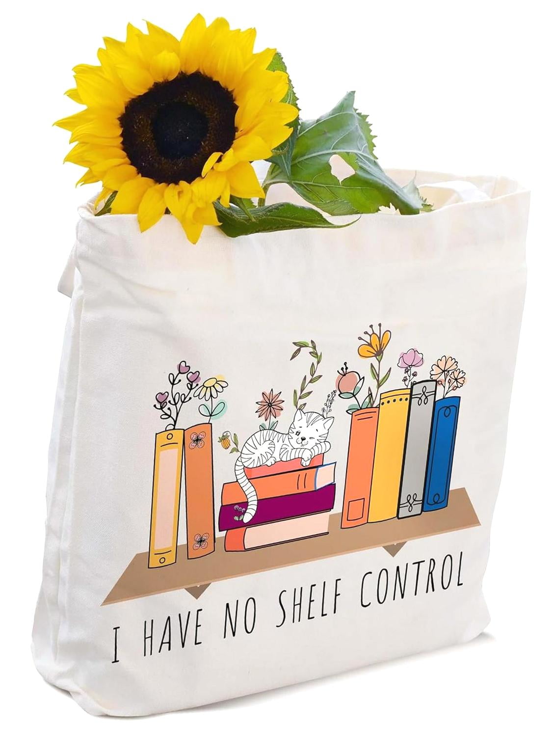 FREEAMG Zero Shelf Discipline Canvas Literary Tote Aesthetic, Market Carryalls, Bibliophile's ...
