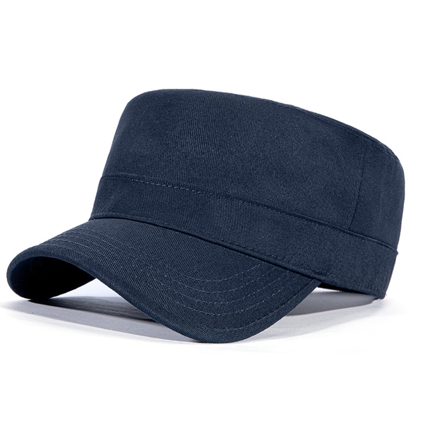 FREEBIRD99 Cotton Twill Flat Top Peaked Hat Army Military Cadet Cap ...