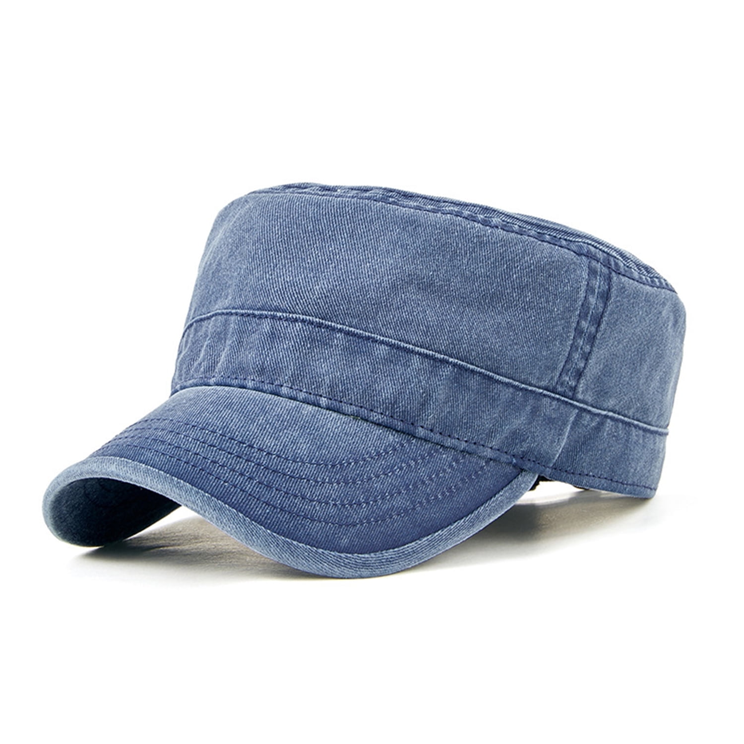 FREEBIRD99 Cotton Twill Flat Top Peaked Hat Army Military Cadet Cap ...