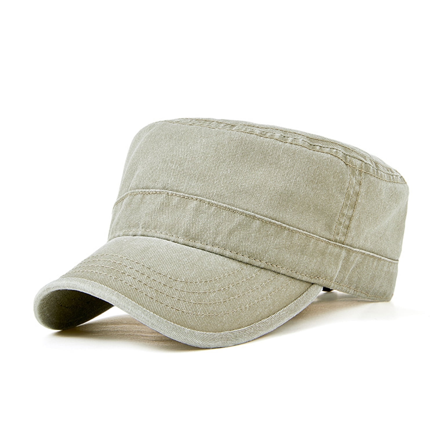 FREEBIRD99 Cotton Twill Flat Top Peaked Hat Army Military Cadet Cap ...