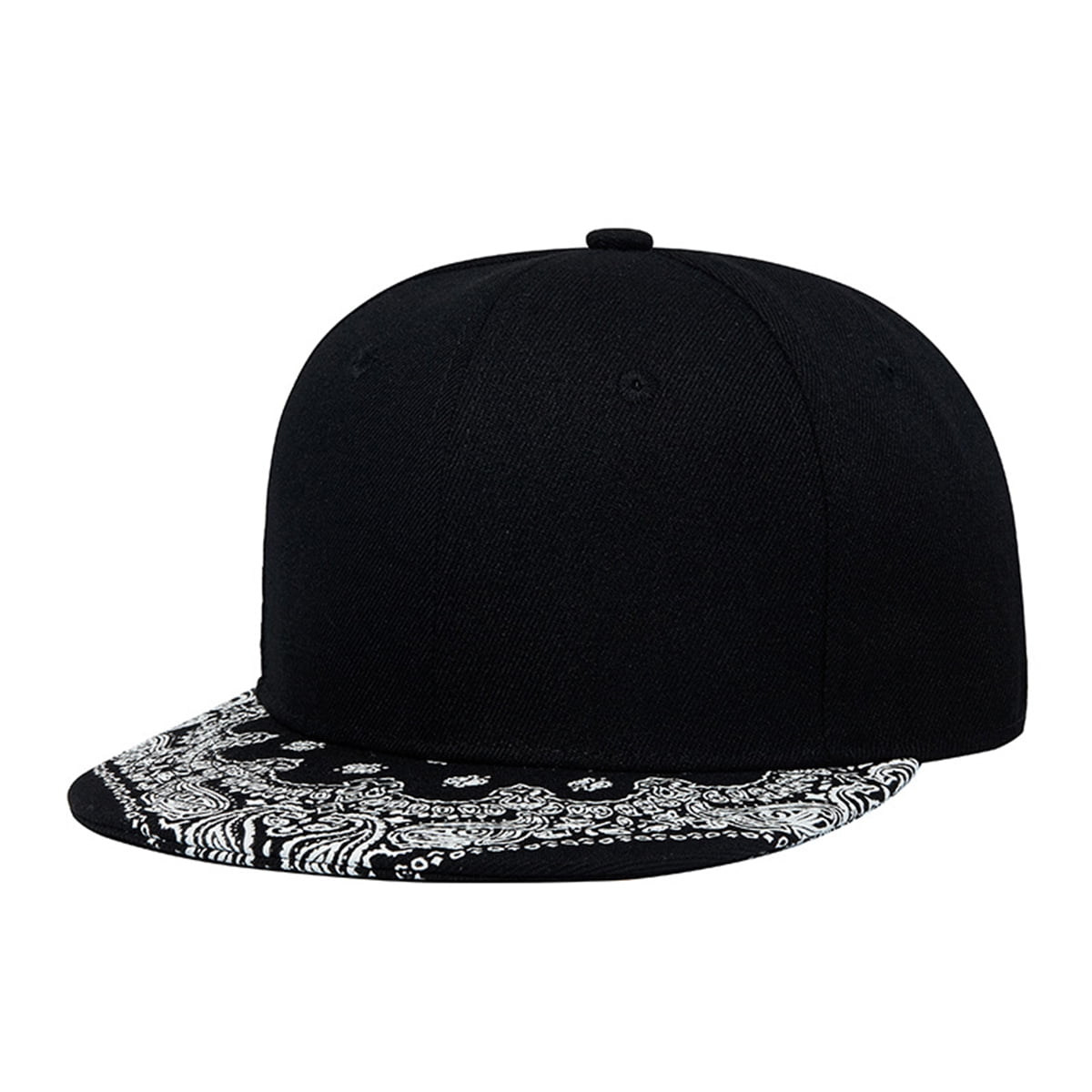 FREEBIRD99 Flat Bill Brim Hip Hop Cap Ajustable Snapback Hat - Black ...