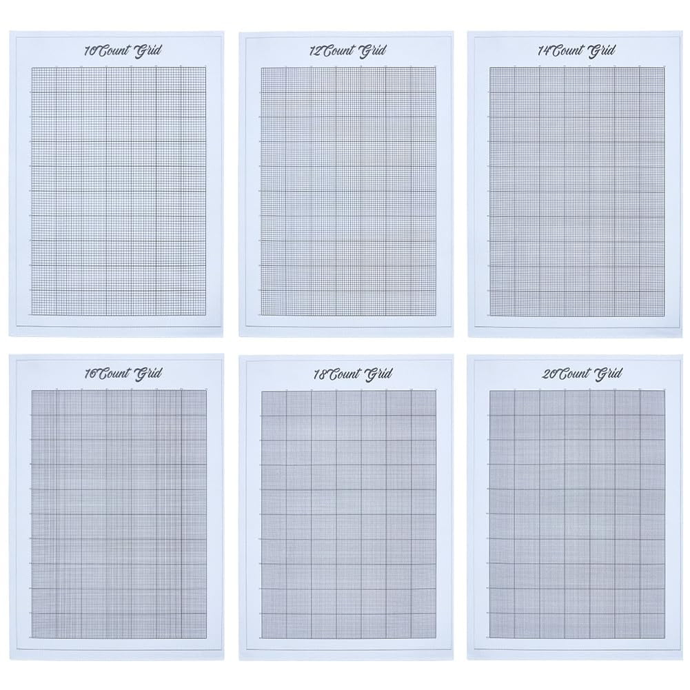 FREEBLOSS 6Pcs Water Soluble TSF6 Cross Stitch Graph Paper Dissolvable ...