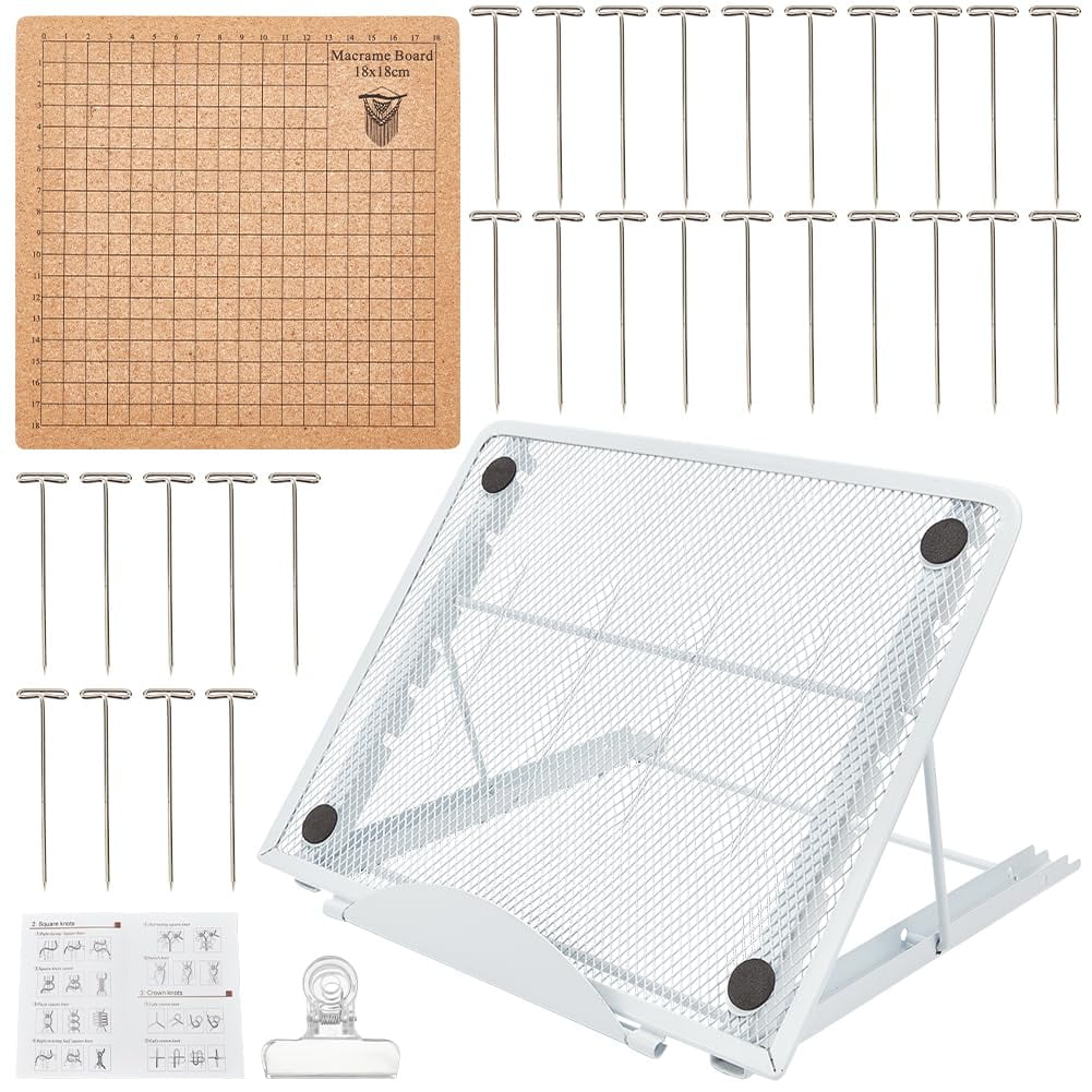 FREEBLOSS 8x8'' Macrame Board Set Macrame Board and Pins with ...