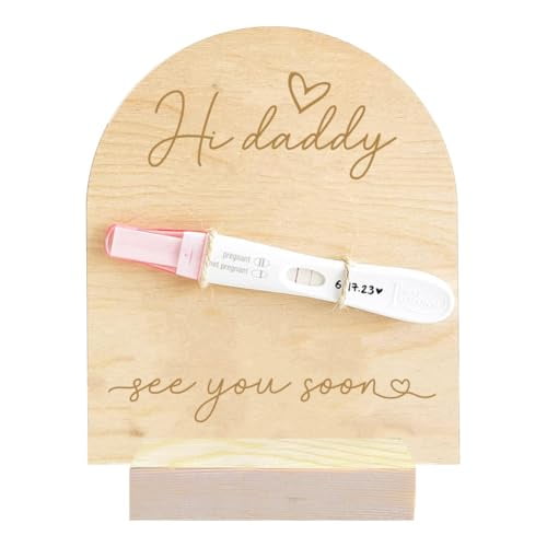FREEBLOSS Wooden Pregnancy Announcement Sign Pregnancy Announcement for ...