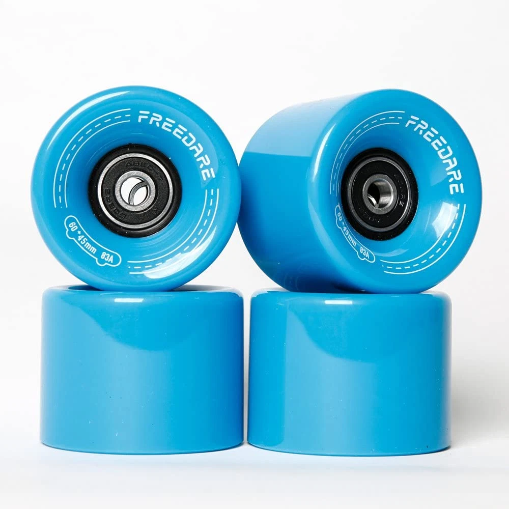FREEDARE Skateboard Wheels 60Mm 83A with Bearings and Spacers Cruiser ...
