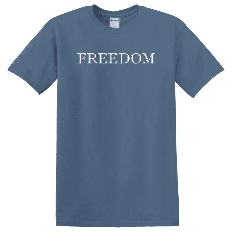 FREEDOM Graphic Tee, Inspirational Word Print T-Shirt, Casual Everyday ...