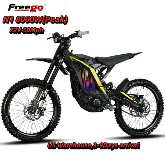 HEZZO 72v 8000W Brushless Motor Middrive Ebike Rerode R1 Electric Dirt ...