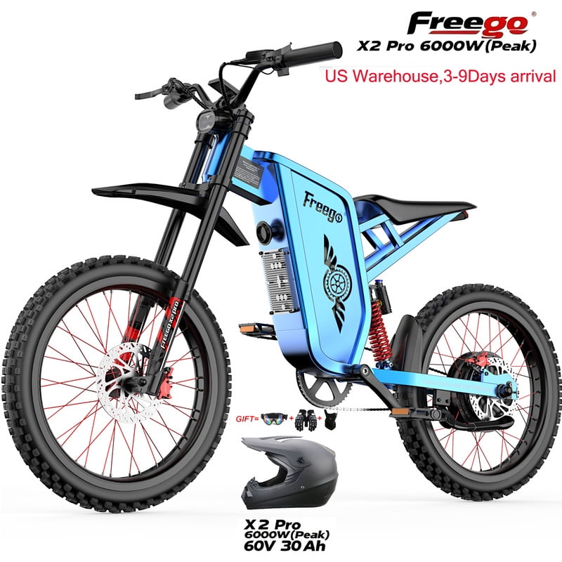 FREEGO X2 Pro Electric Dirt Bike – 6000W Peak Motor, 60V/30Ah Battery ...