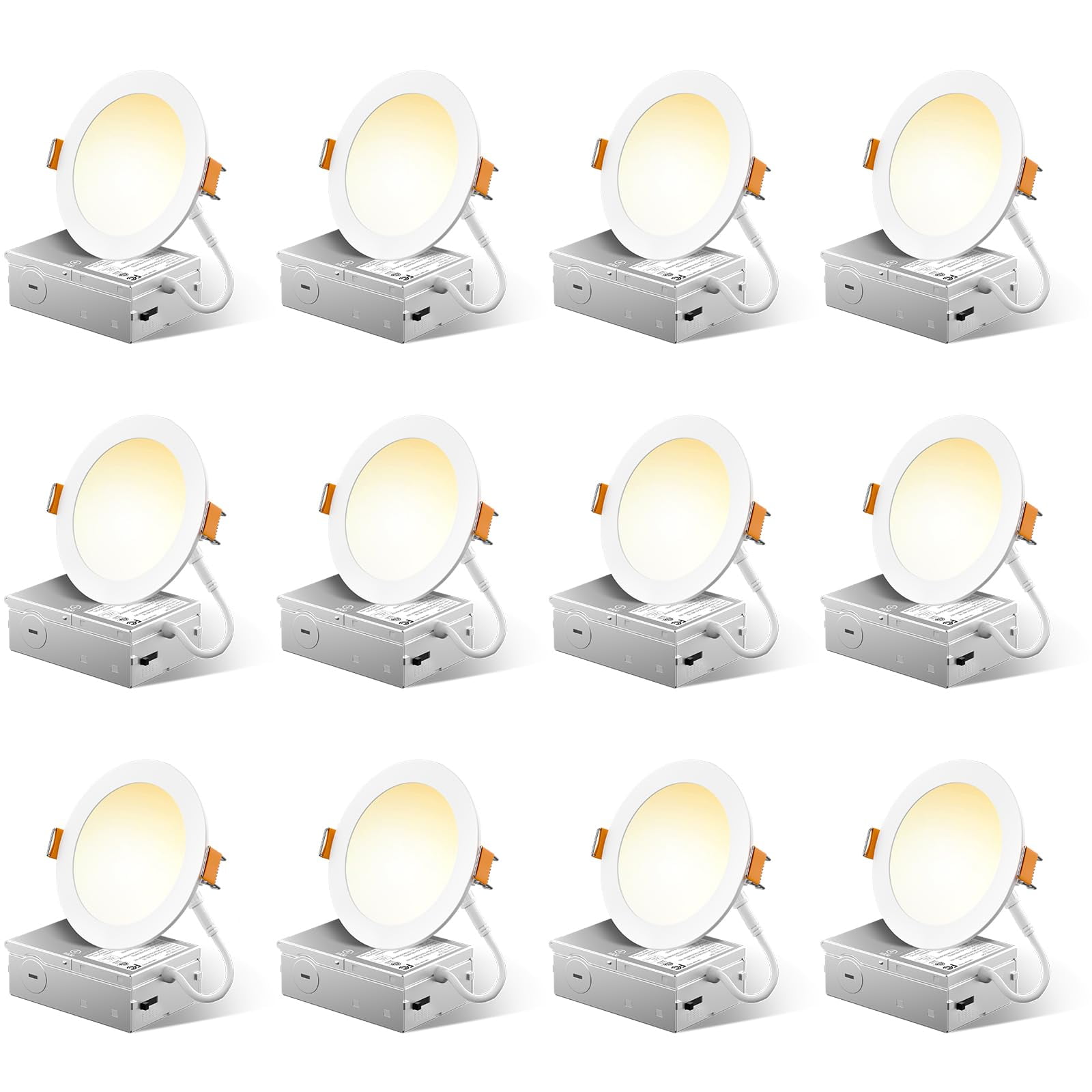 FREELICHT 12 Pack 4 Inch 5CCT Ultra-Thin LED Ceiling Light with ...
